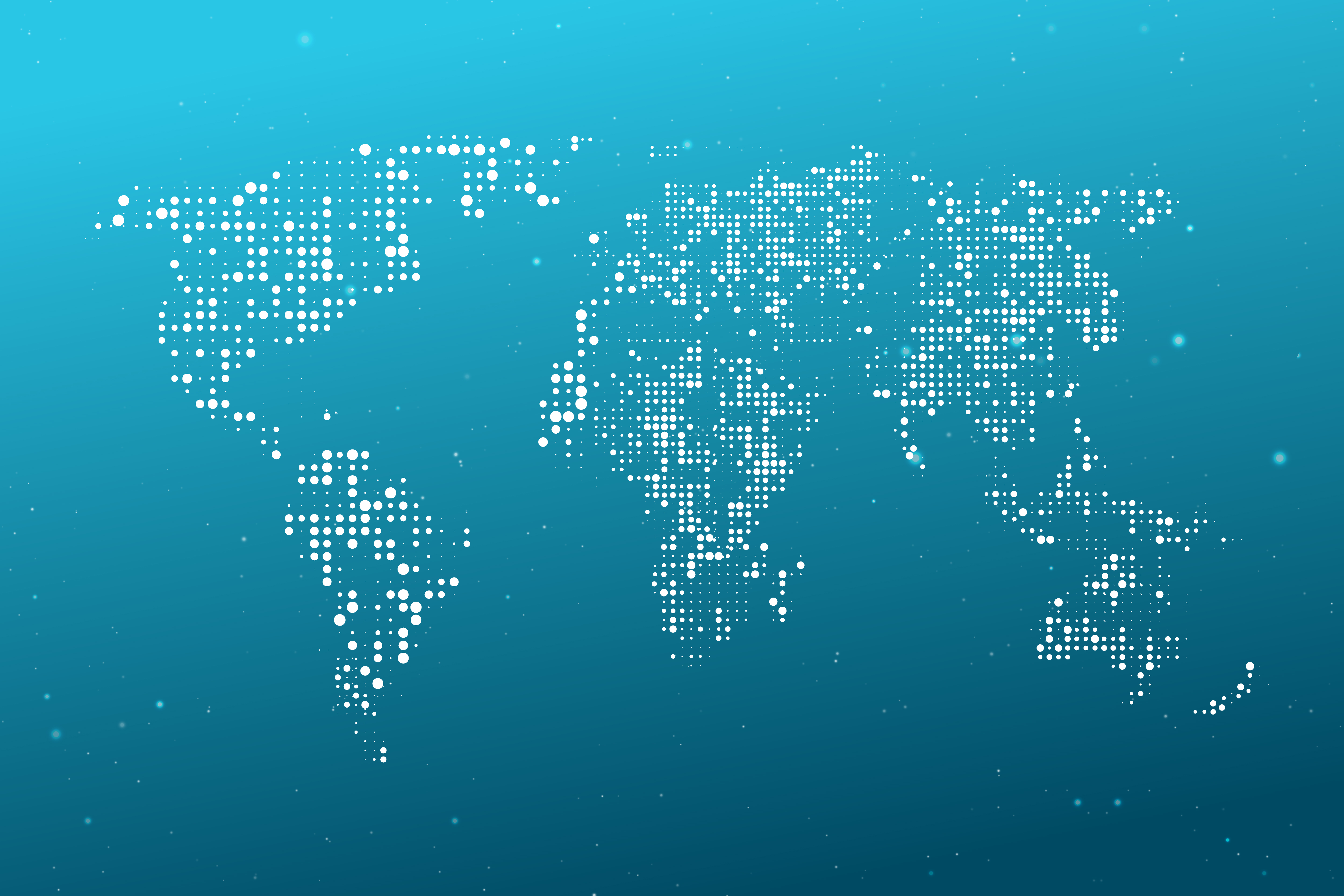 Dotted World map. Abstract computer graphic World map of blue round ... Dotted World map. Abstract computer graphic World map of blue round ...