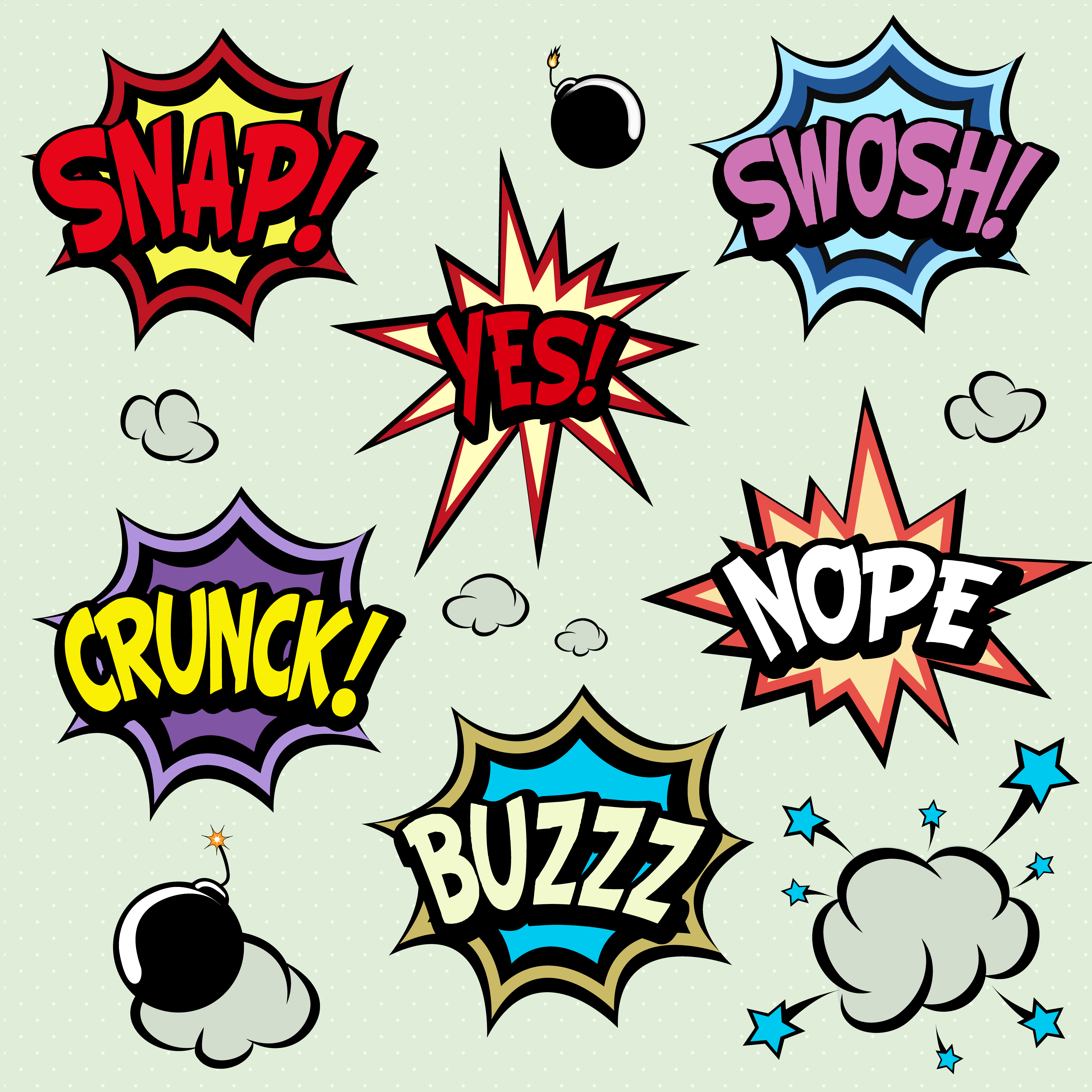 Comic book vector elements 570643 Vector Art at Vecteezy