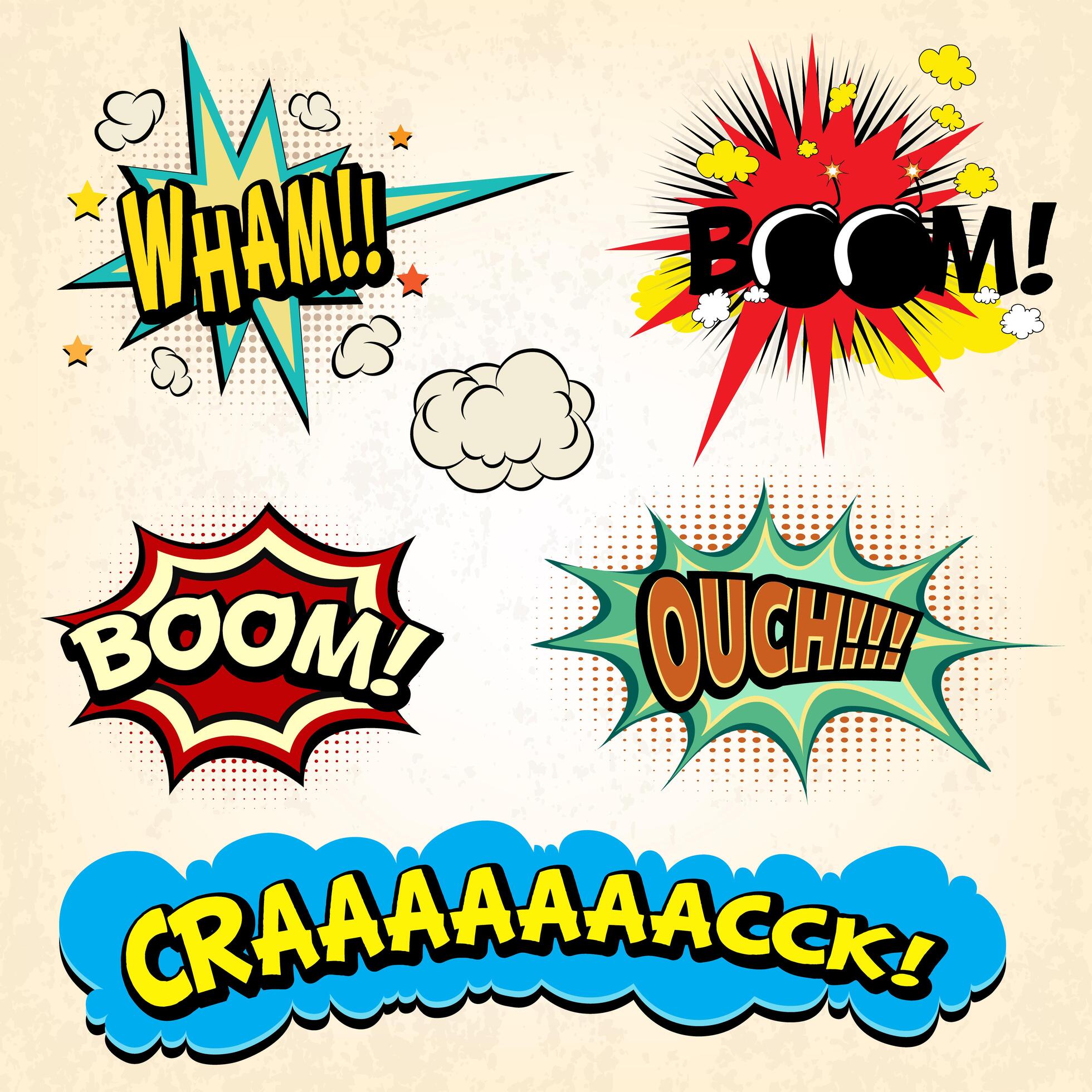 Comic book vector elements 570710 Vector Art at Vecteezy