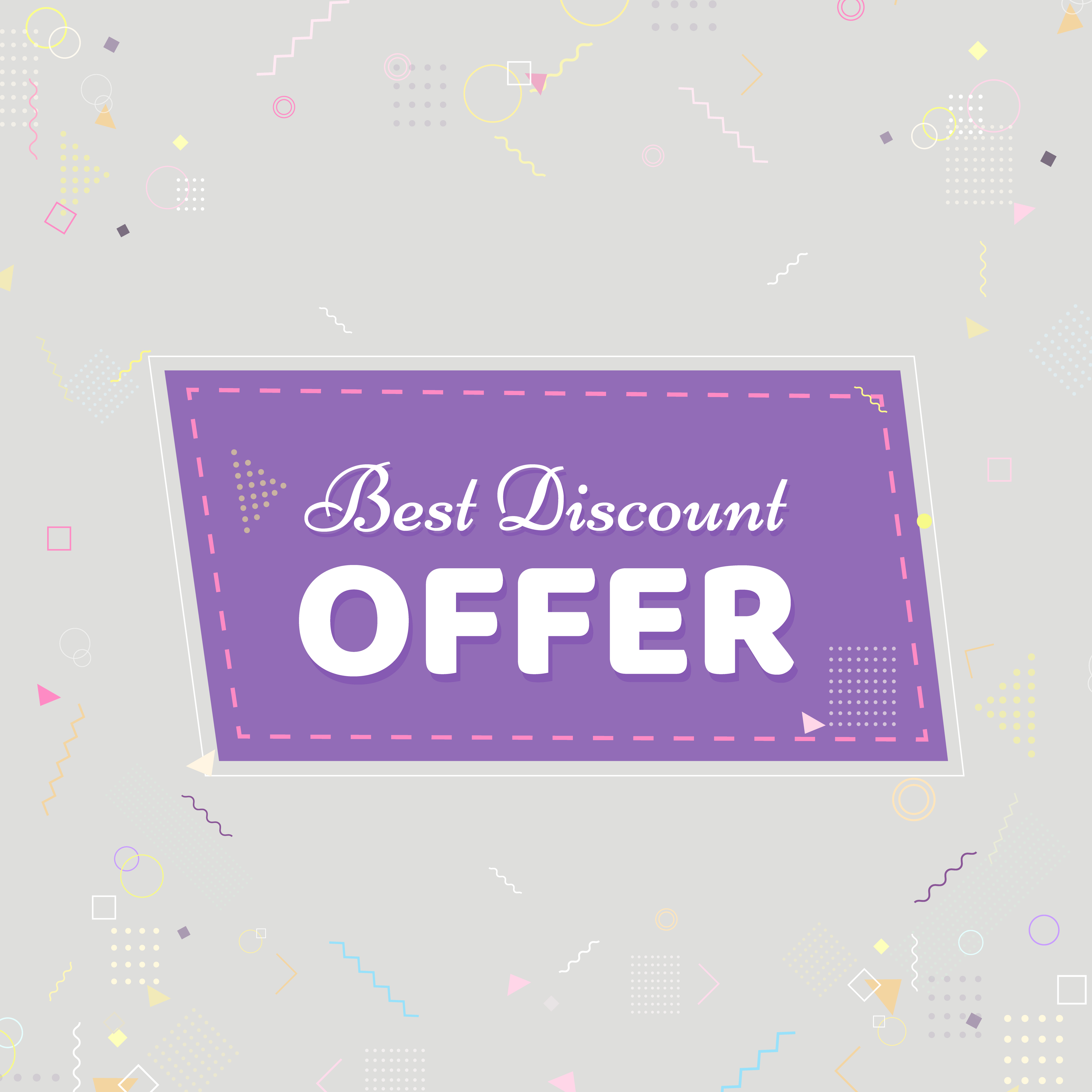 Trendy Sale Geometric Bubbles Flat Shapes Discount Offer Price Labels 570832 Vector Art At