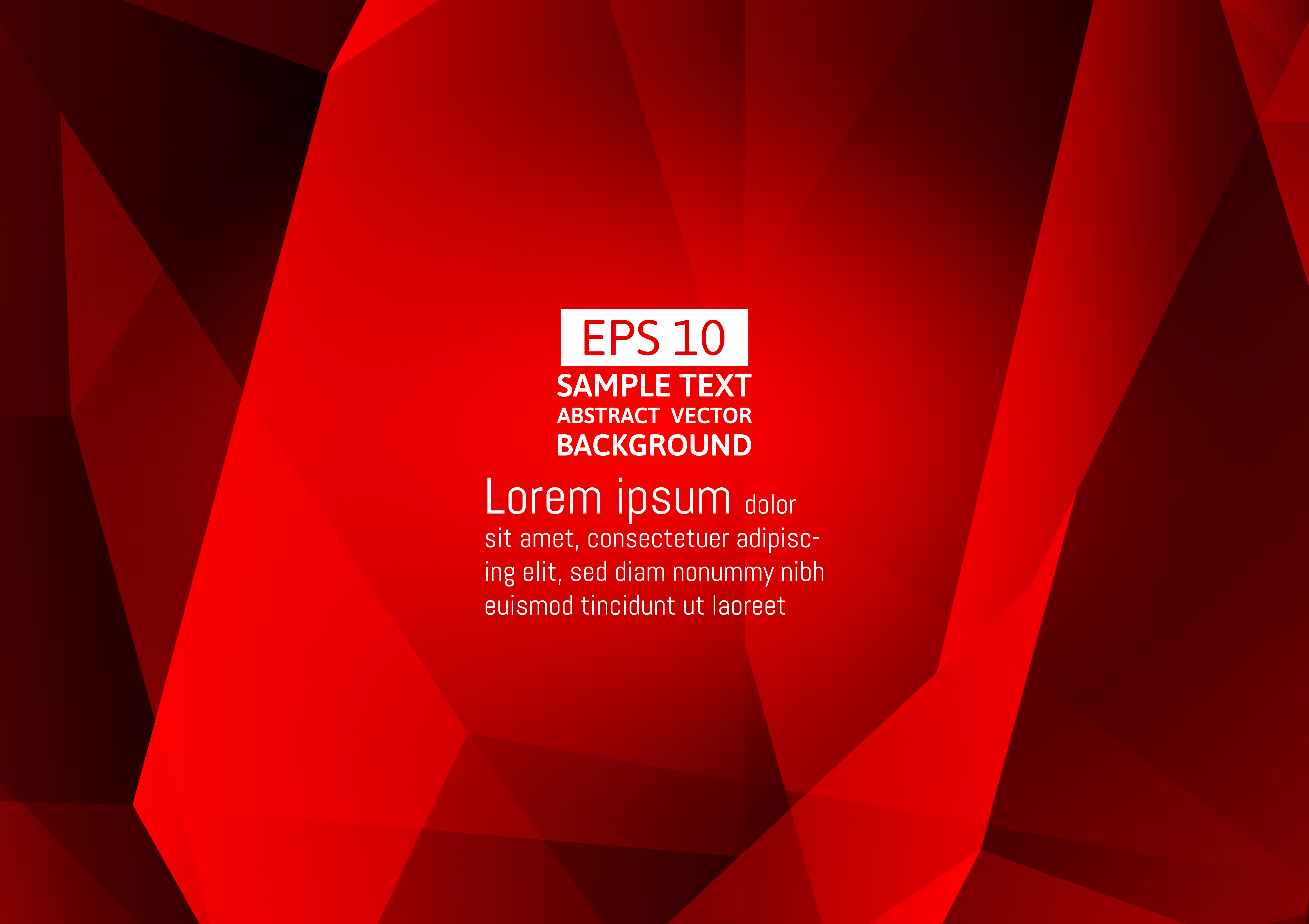 Red Color Polygon Abstract Vector Background Modern Design With Copy