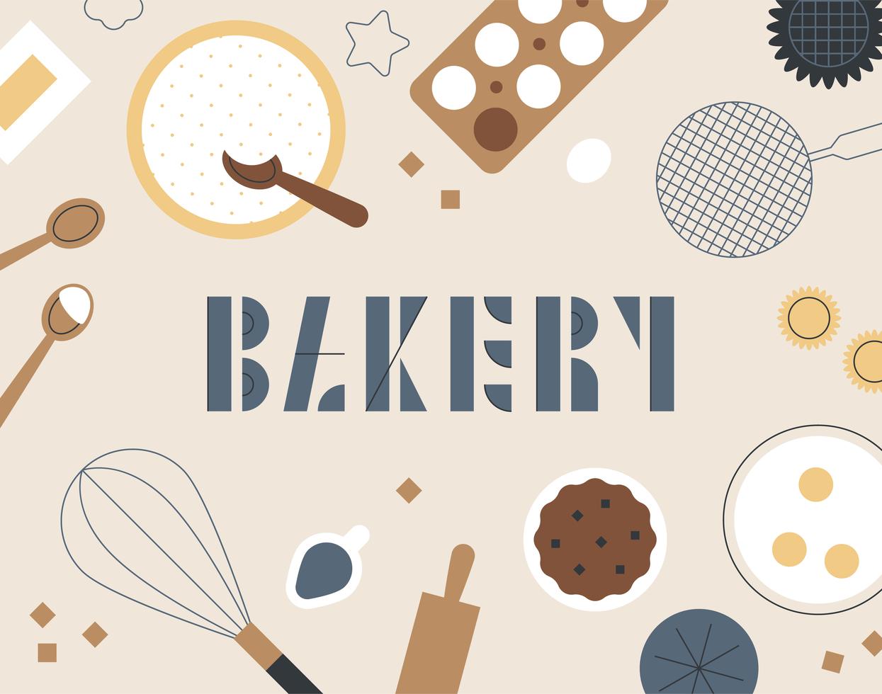 bakery object pattern card 577378 Vector Art at Vecteezy