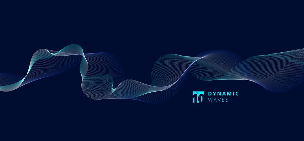 Abstract Lines Dynamic Waves Pattern On Blue Background 580759 Vector Art At Vecteezy