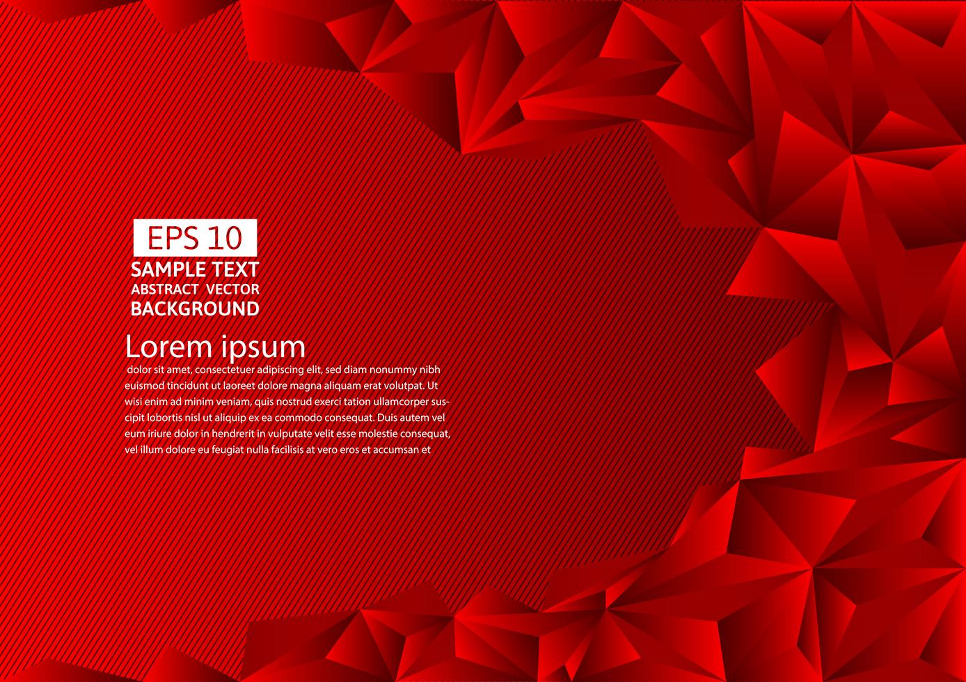 Red Polygon Abstract Vector Background With Copy Space Vector Illustration 580975 Vector Art At