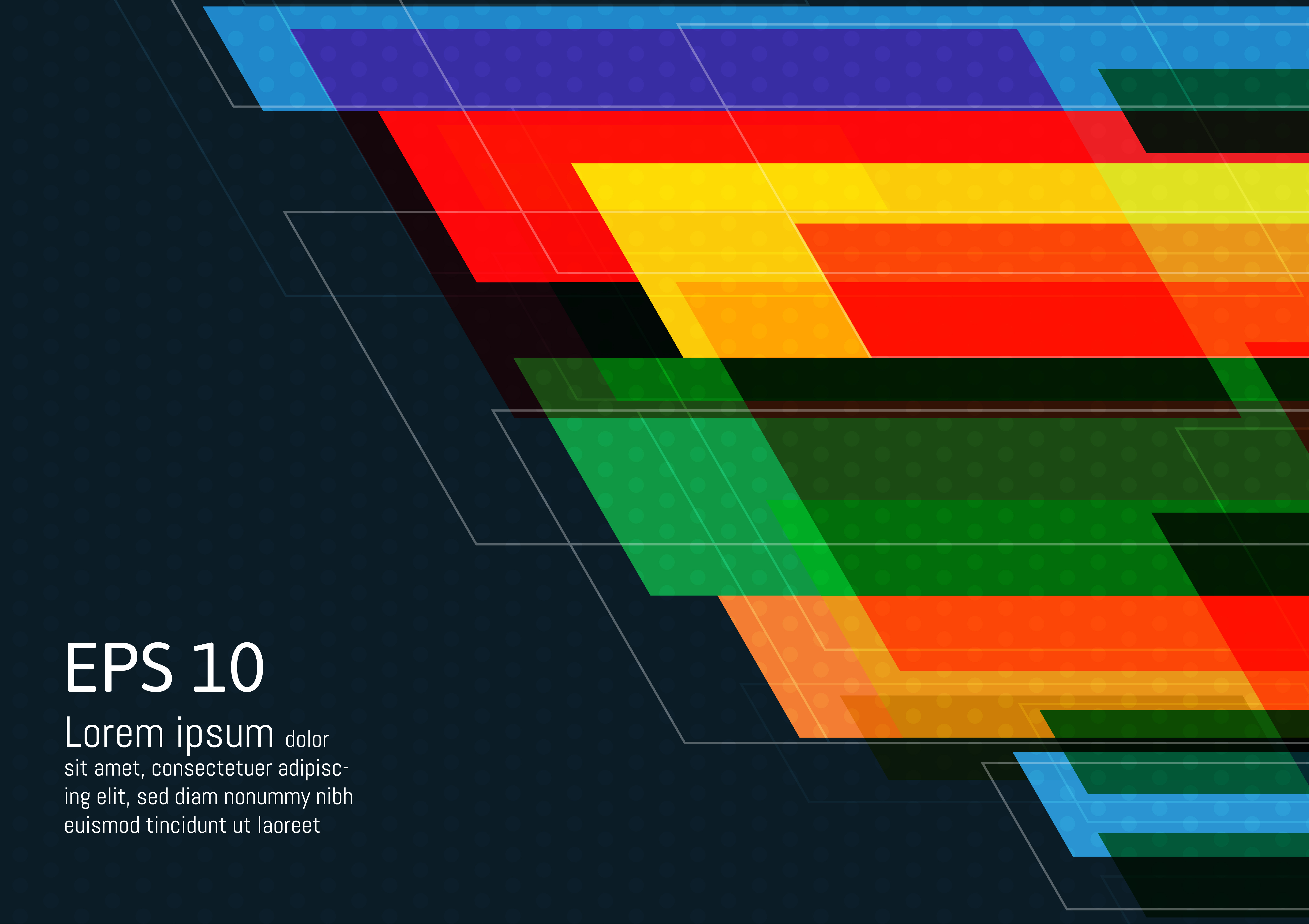 Multicolored Geometric Modern Design Abstract Background With Copy Space Vector Illustration