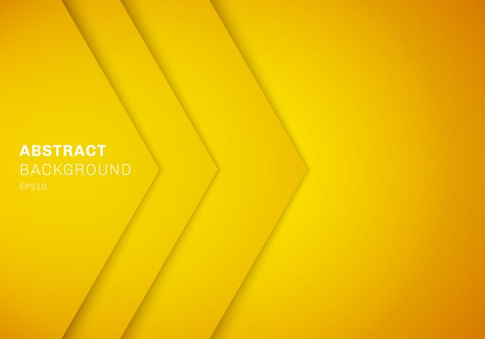 Abstract 3d Yellow Triangle With Overlap Paper Layer Gradient Color With Copy Space Background