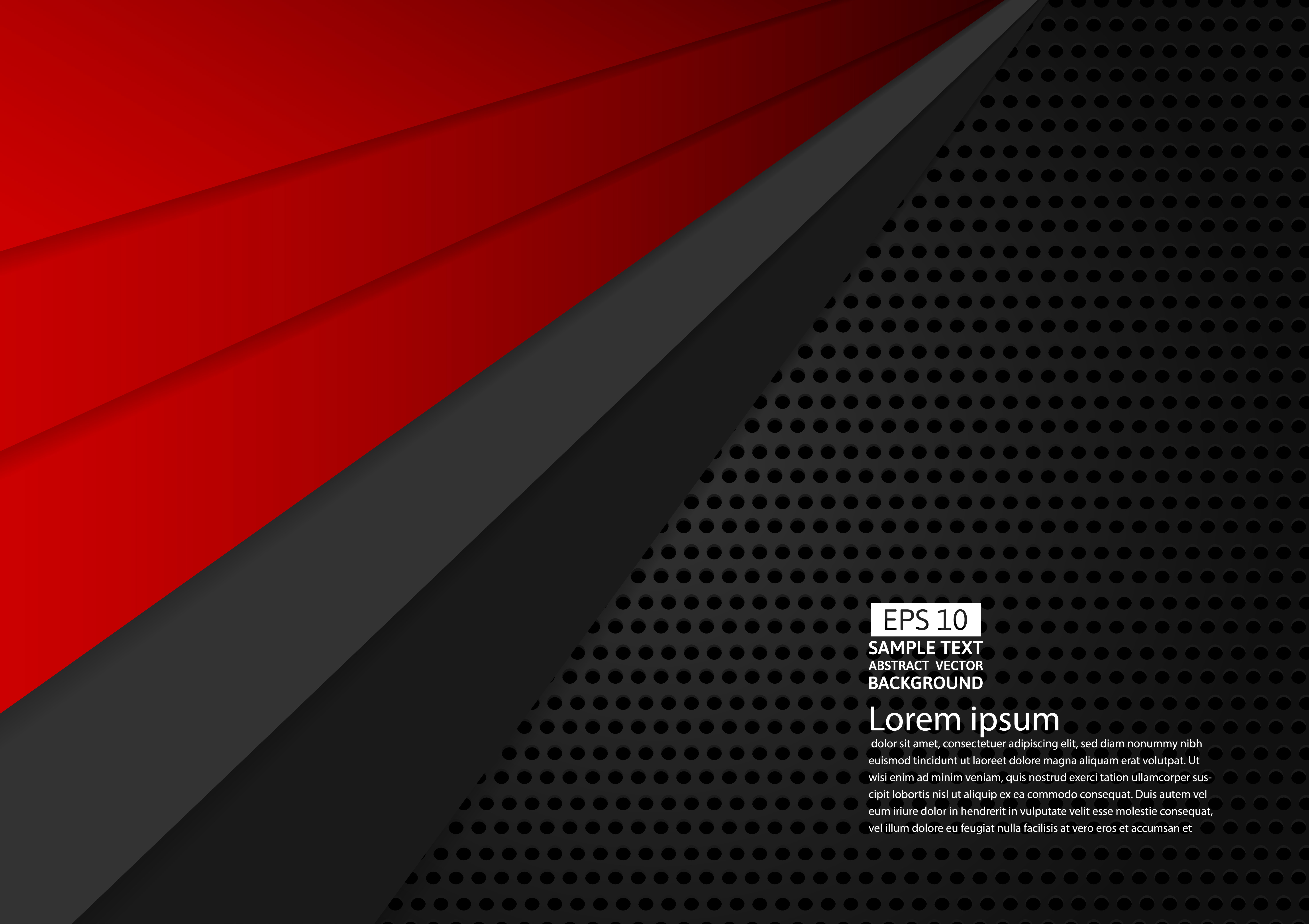 Black And Red Color Geometric Abstract Background Modern Design With Copy Space Vector