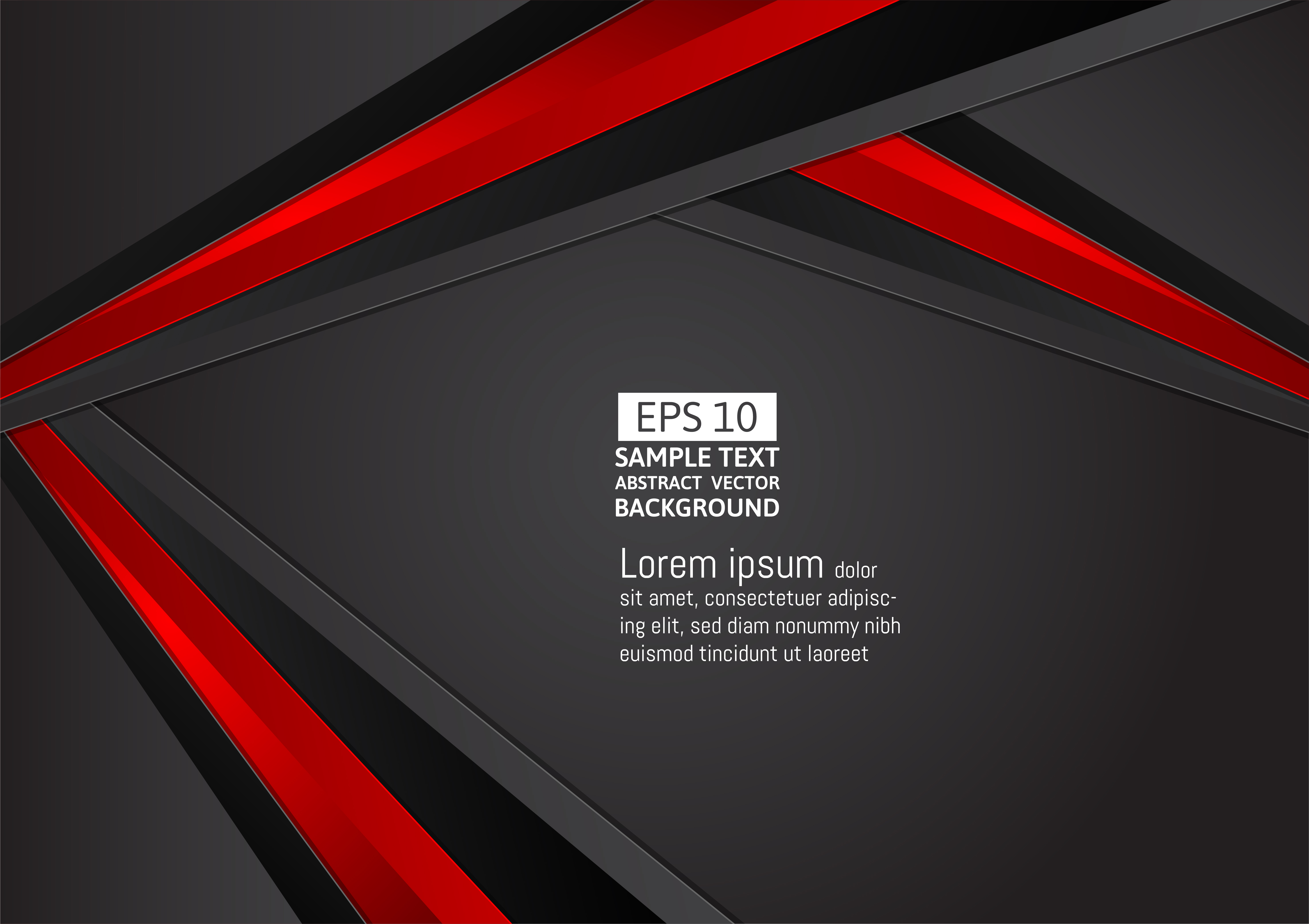 Black And Red Color Abstract Geometric Background With Copy Space For Your Business Modern