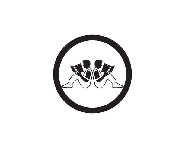 Reading Book Logo And Symbols Silhouette Illustration Black 585386