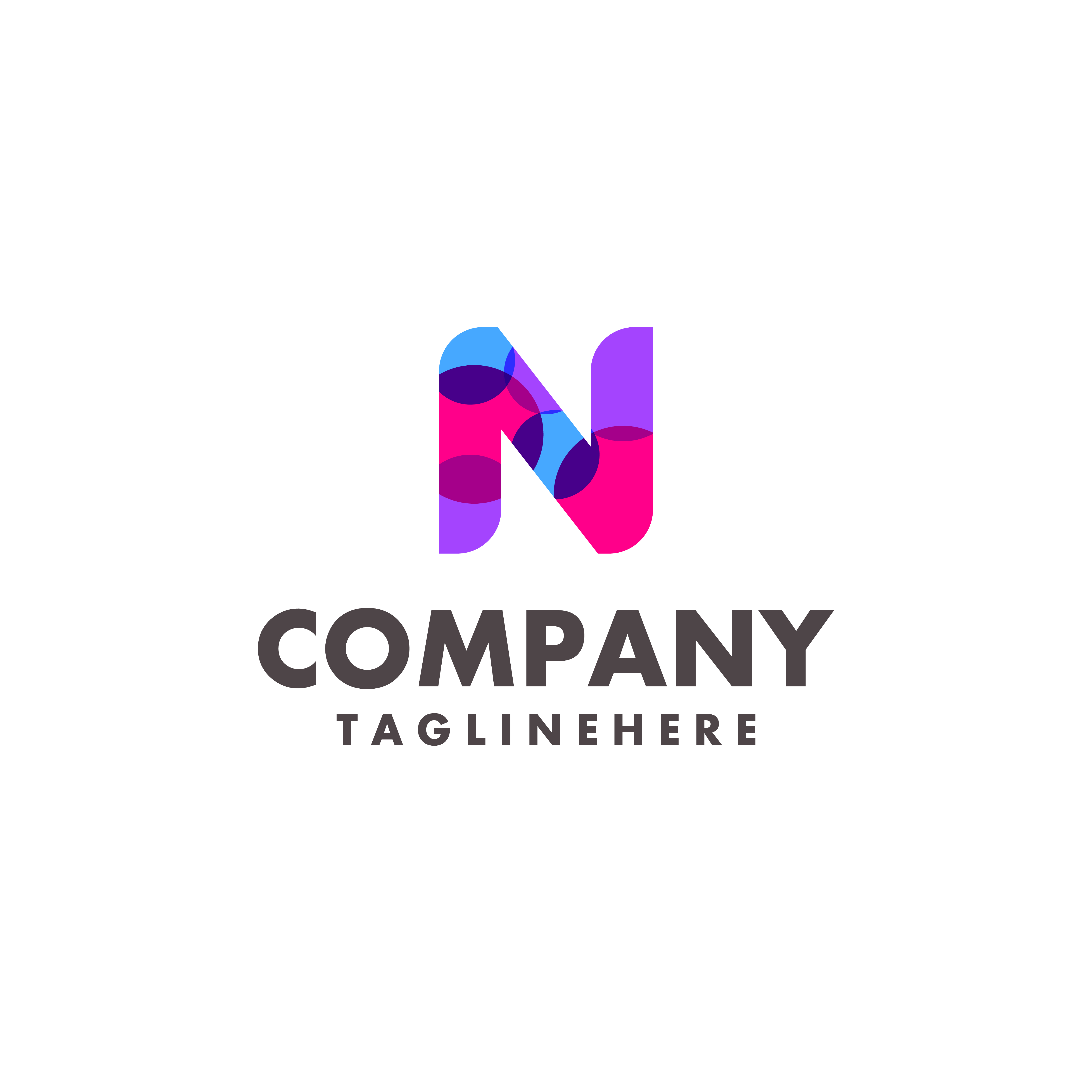 Abstract Colorful Letter N Logo Design For Business Company With Modern abstract-colorful-letter-n-logo-design-for-business-company-with-modern