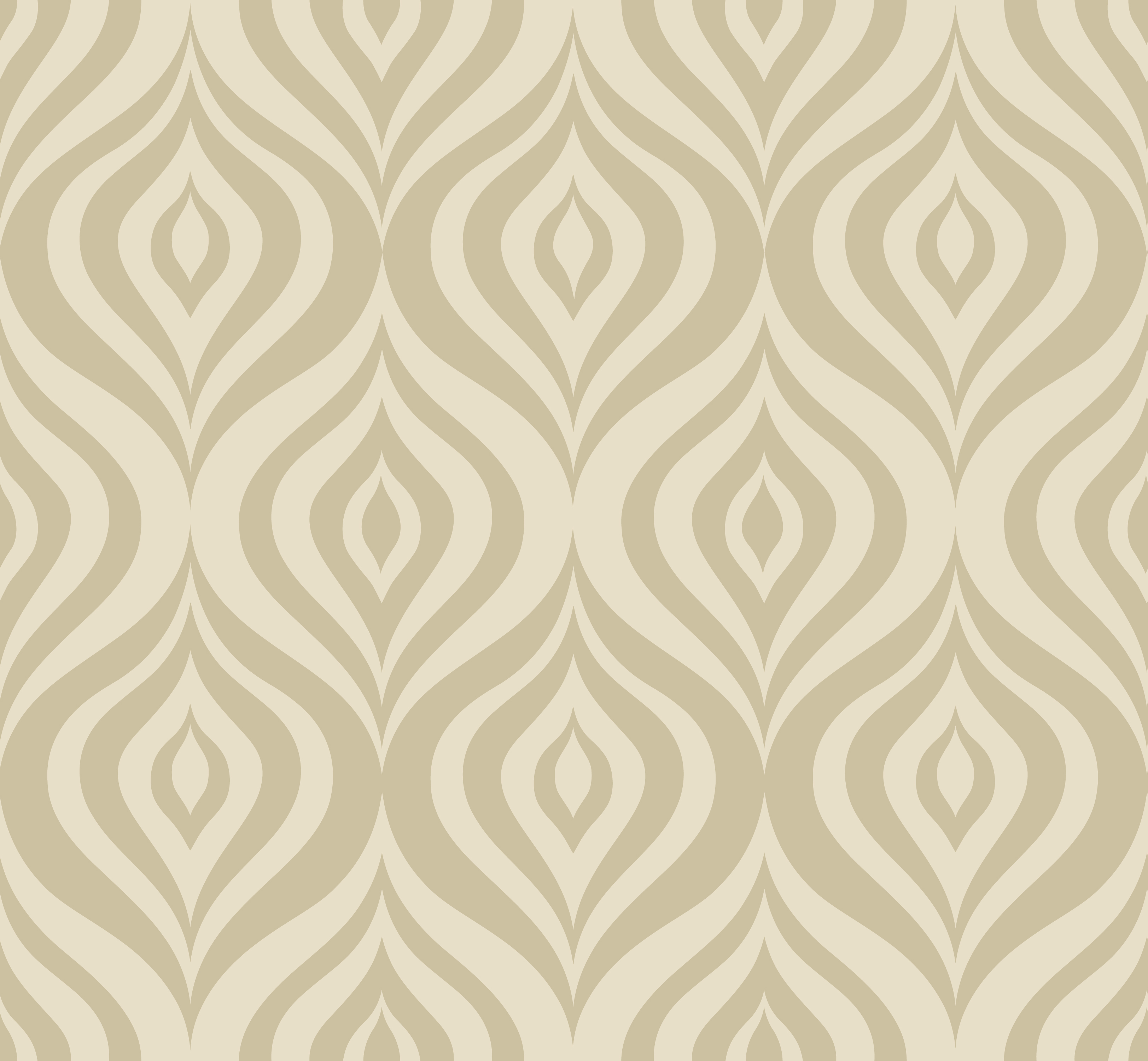 Abstract Seamless Pattern Floral Oriental Geometric Line Ornament