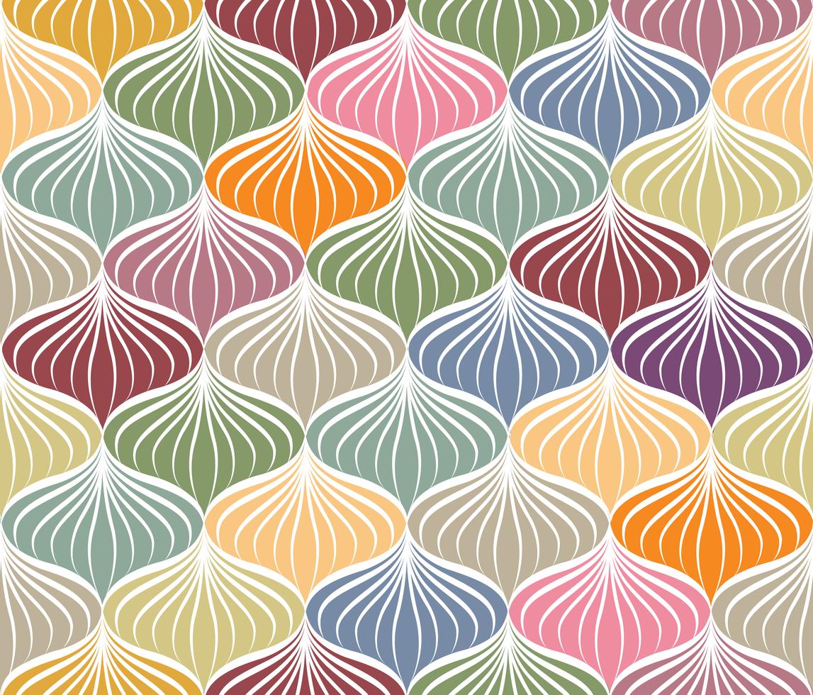 Abstract Seamless Pattern Floral Oriental Geometric Line Ornament