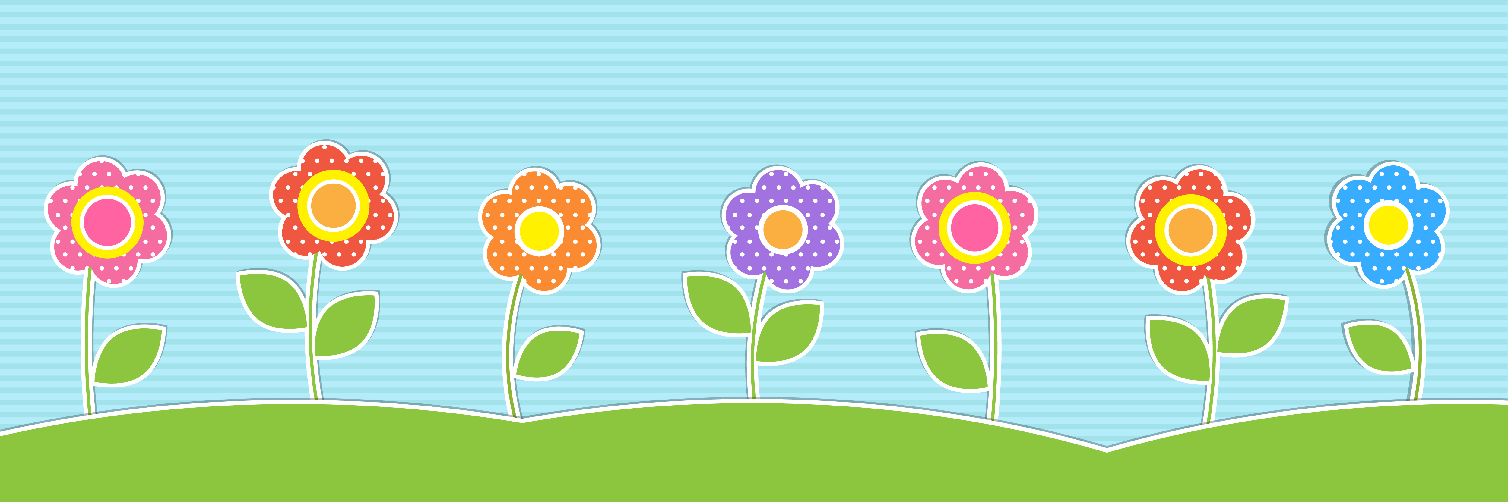 Vector horizontal background with cute flowers 589190 Vector Art at ... Vector horizontal background with cute flowers 589190 Vector Art at ...