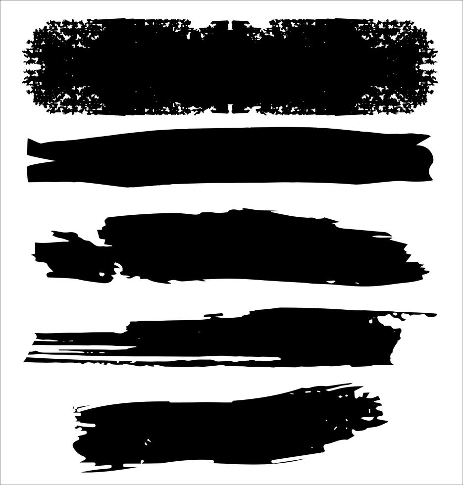 Brush strokes hand drawn vector illustration - Vector 590200 Vector Art ...