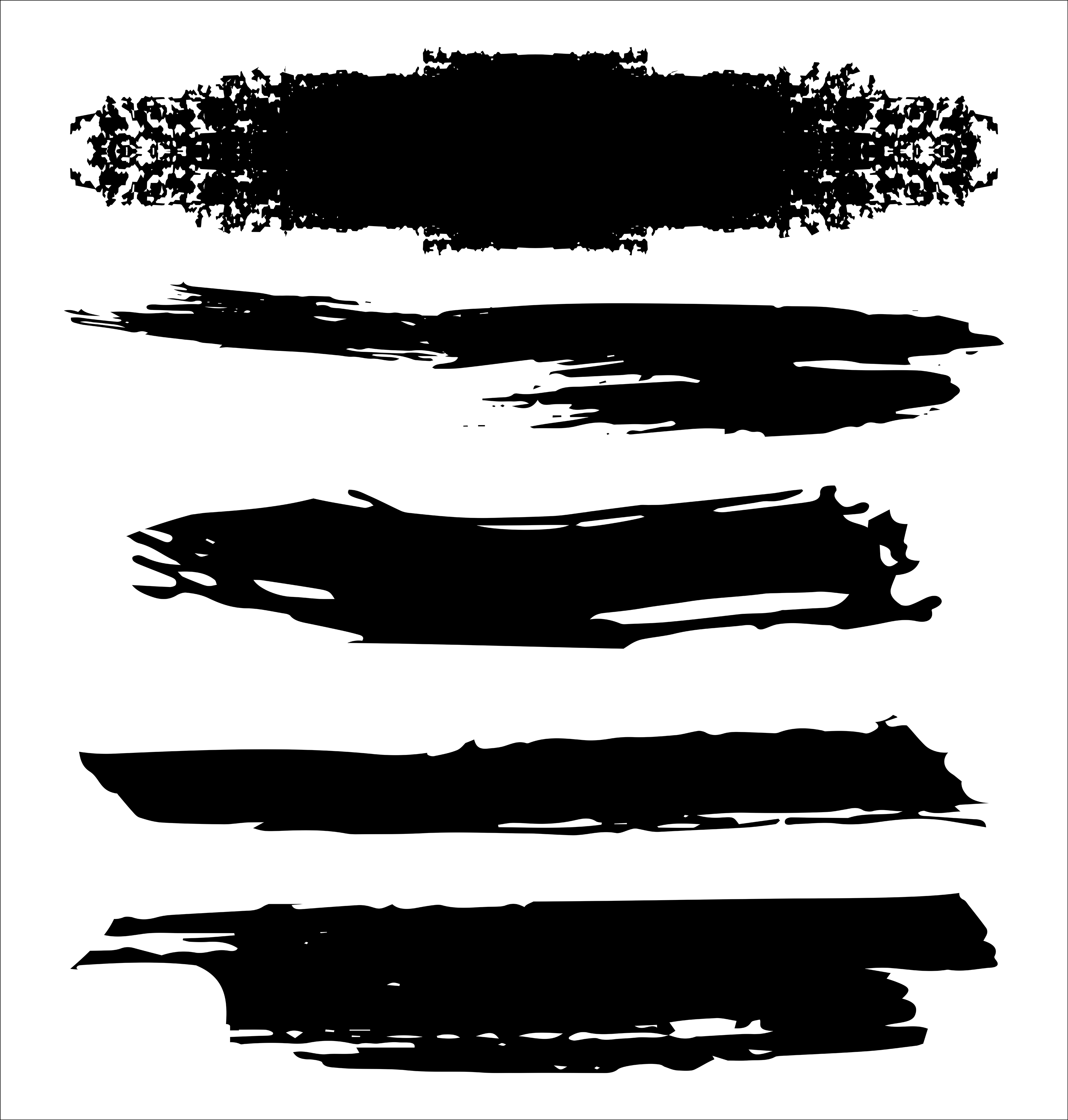 Brush strokes hand drawn vector illustration - Vector 590257 Vector Art ...