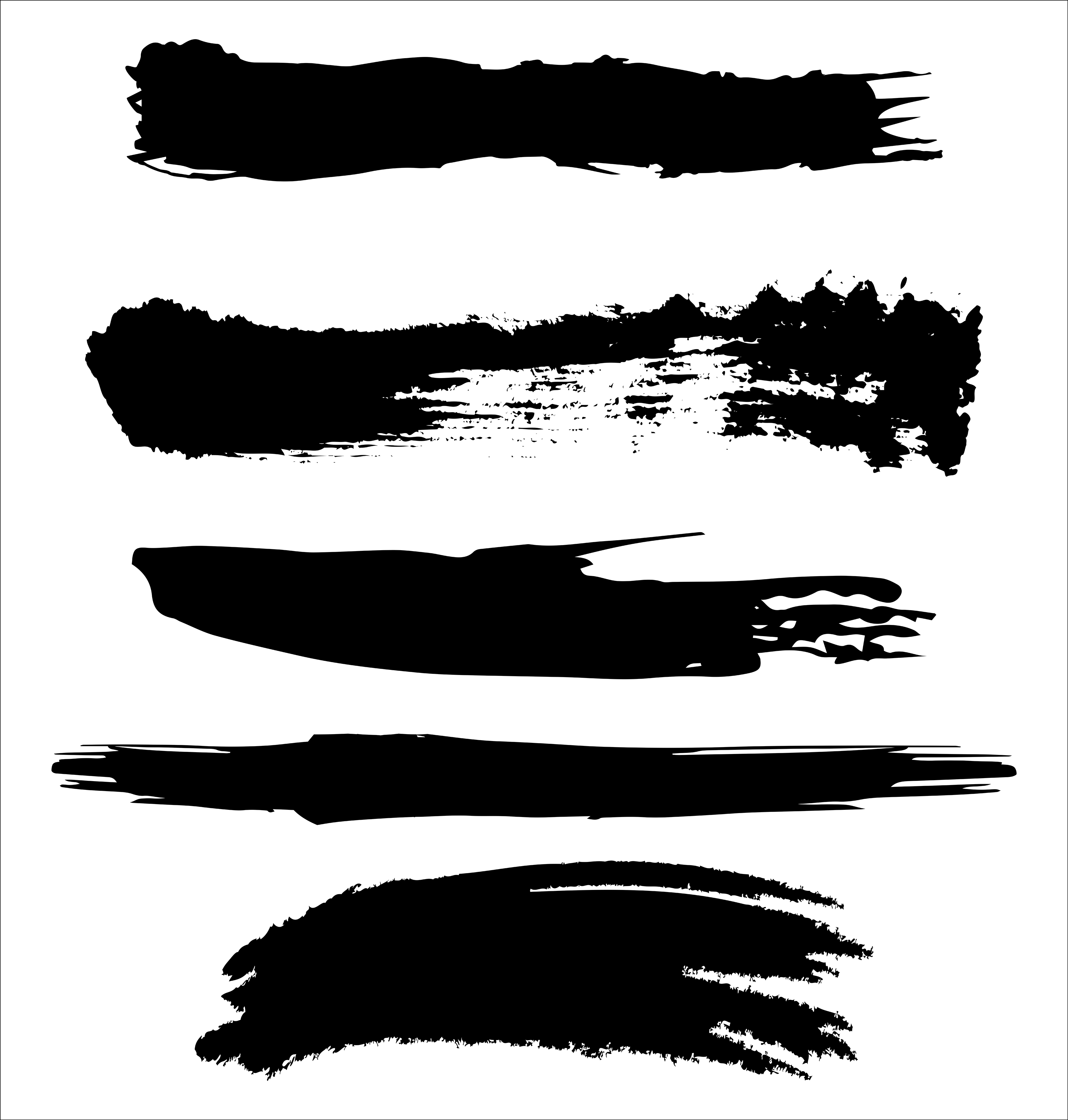 Brush strokes hand drawn vector illustration - Vector 590461 Vector Art ...