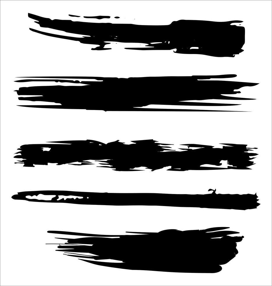 Brush strokes hand drawn vector illustration - Vector 590500 Vector Art ...