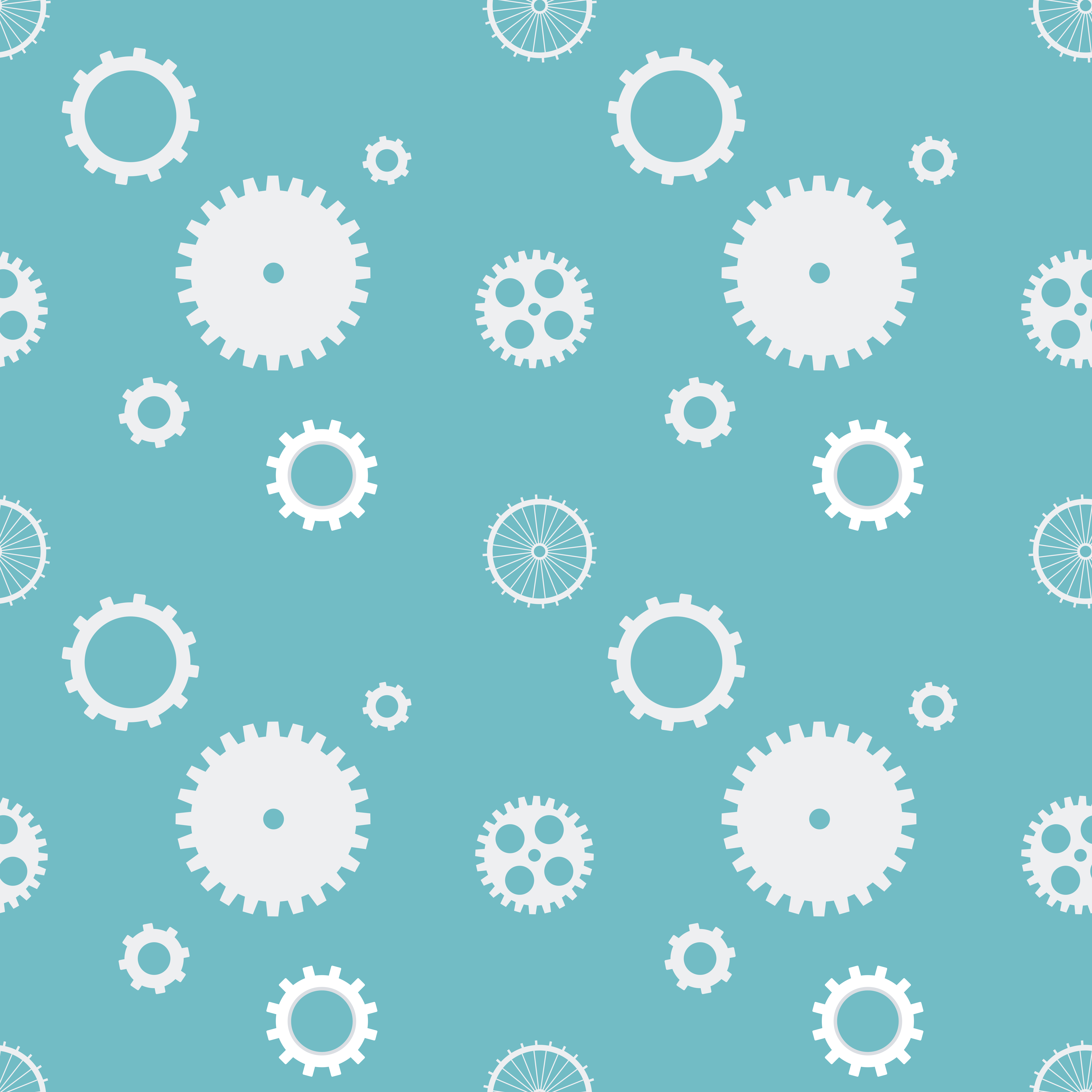 Seamless pattern background cogs gears cogwheels. White gears on blue ... Seamless pattern background cogs gears cogwheels. White gears on blue ...