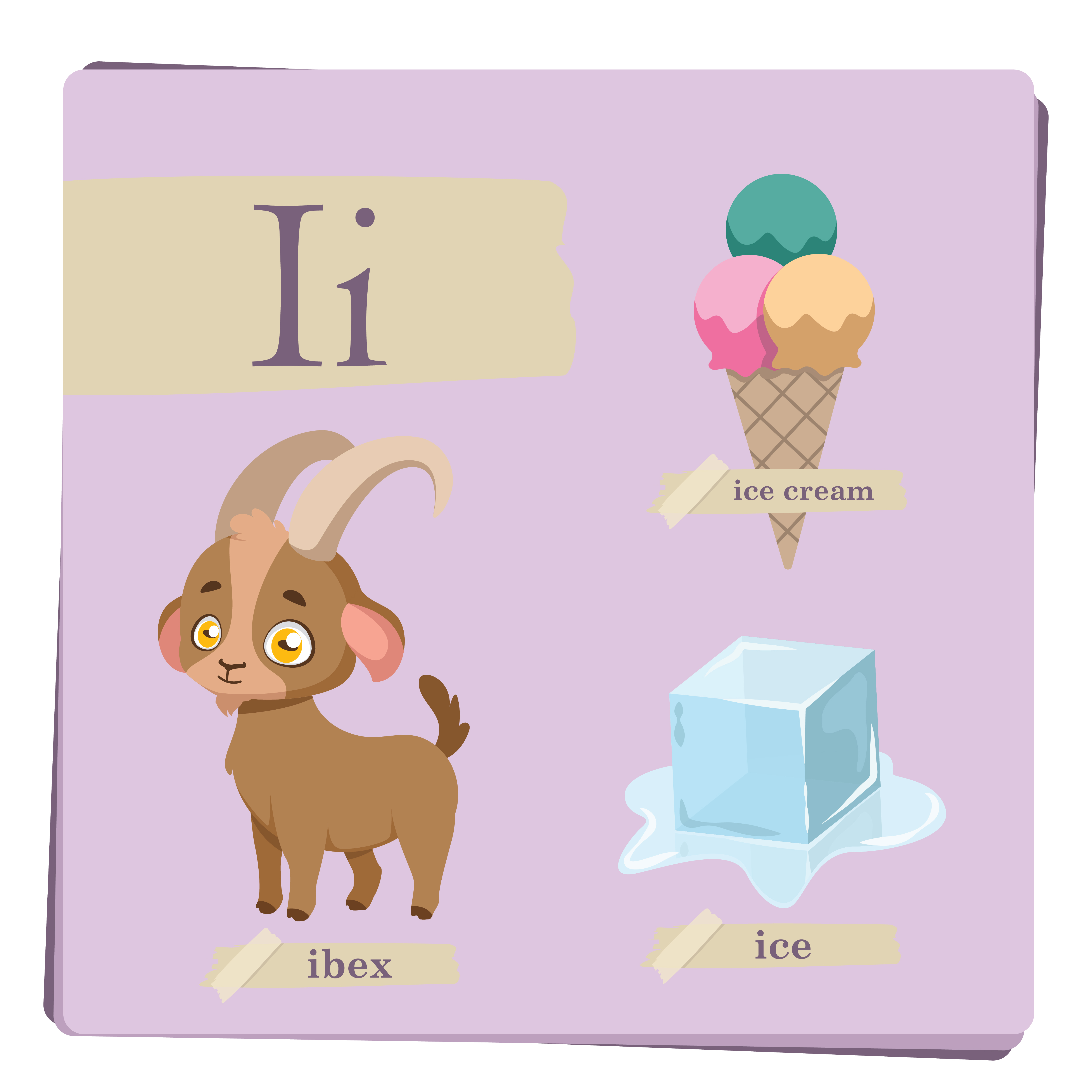 Colorful alphabet for kids - Letter I 599500 Vector Art at Vecteezy