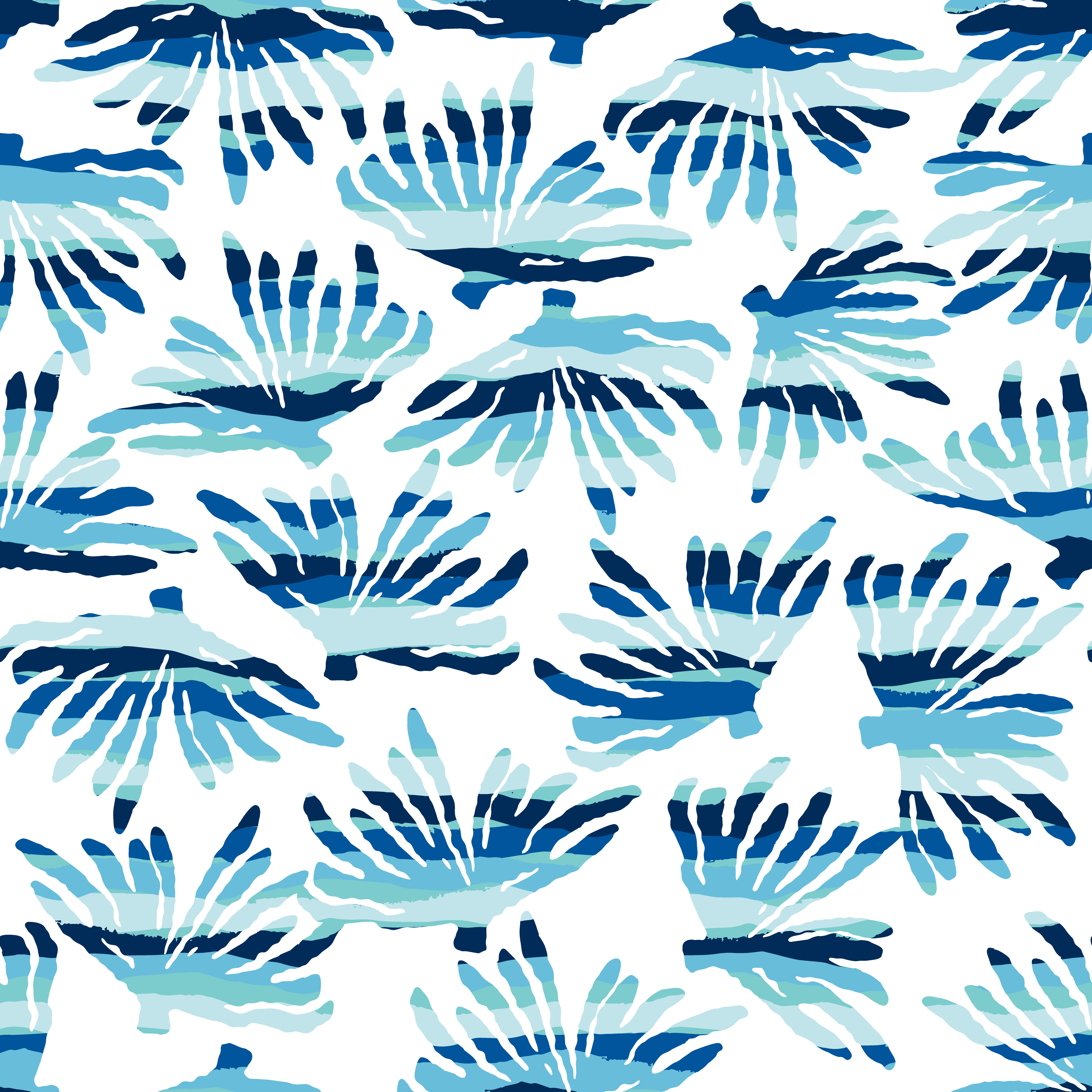 Vector Sea Seamless Pattern With Hand Drawn Textures Modern Abstract Design 599605 Vector Art