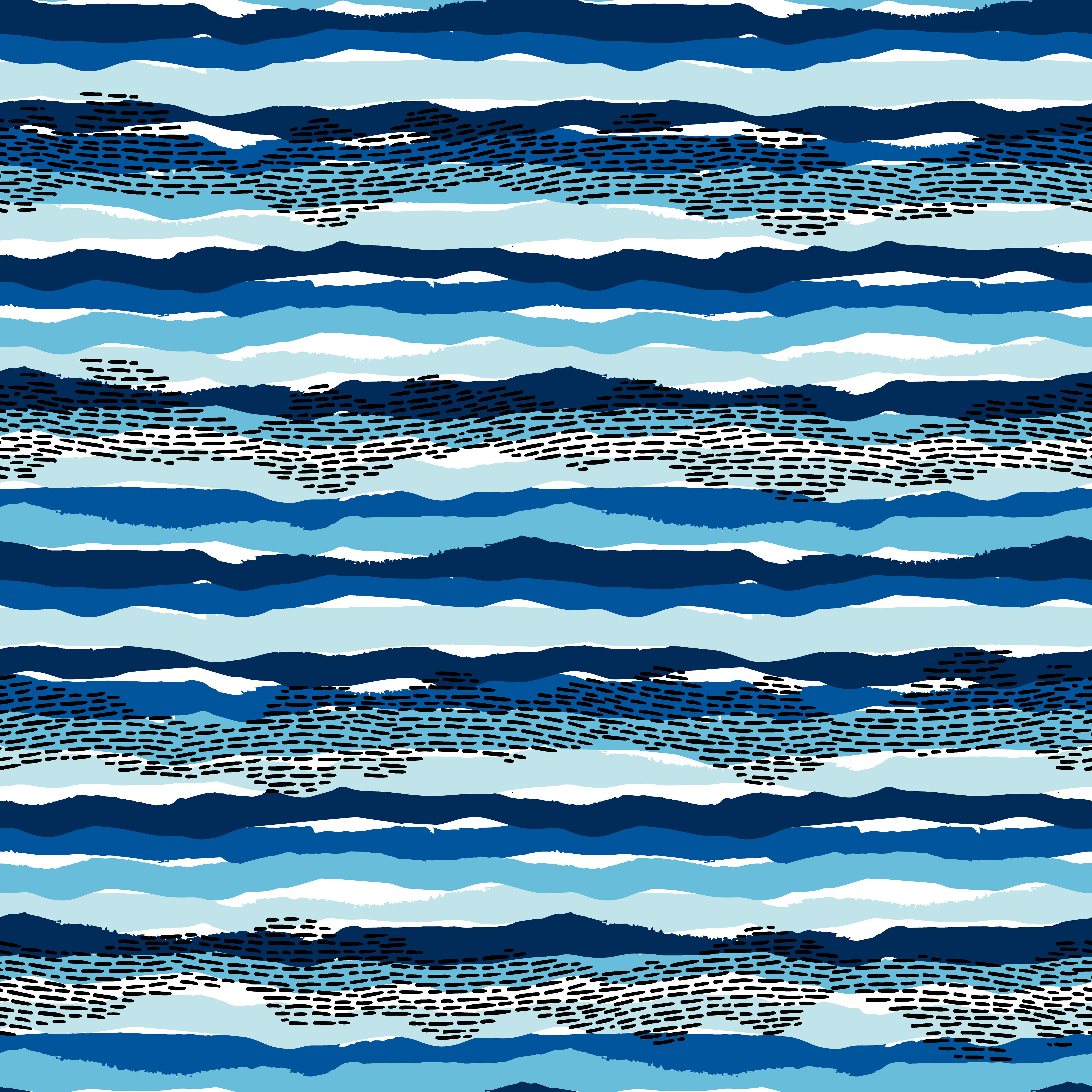 Vector Sea Seamless Pattern With Hand Drawn Textures Modern Abstract Design 599617 Vector Art