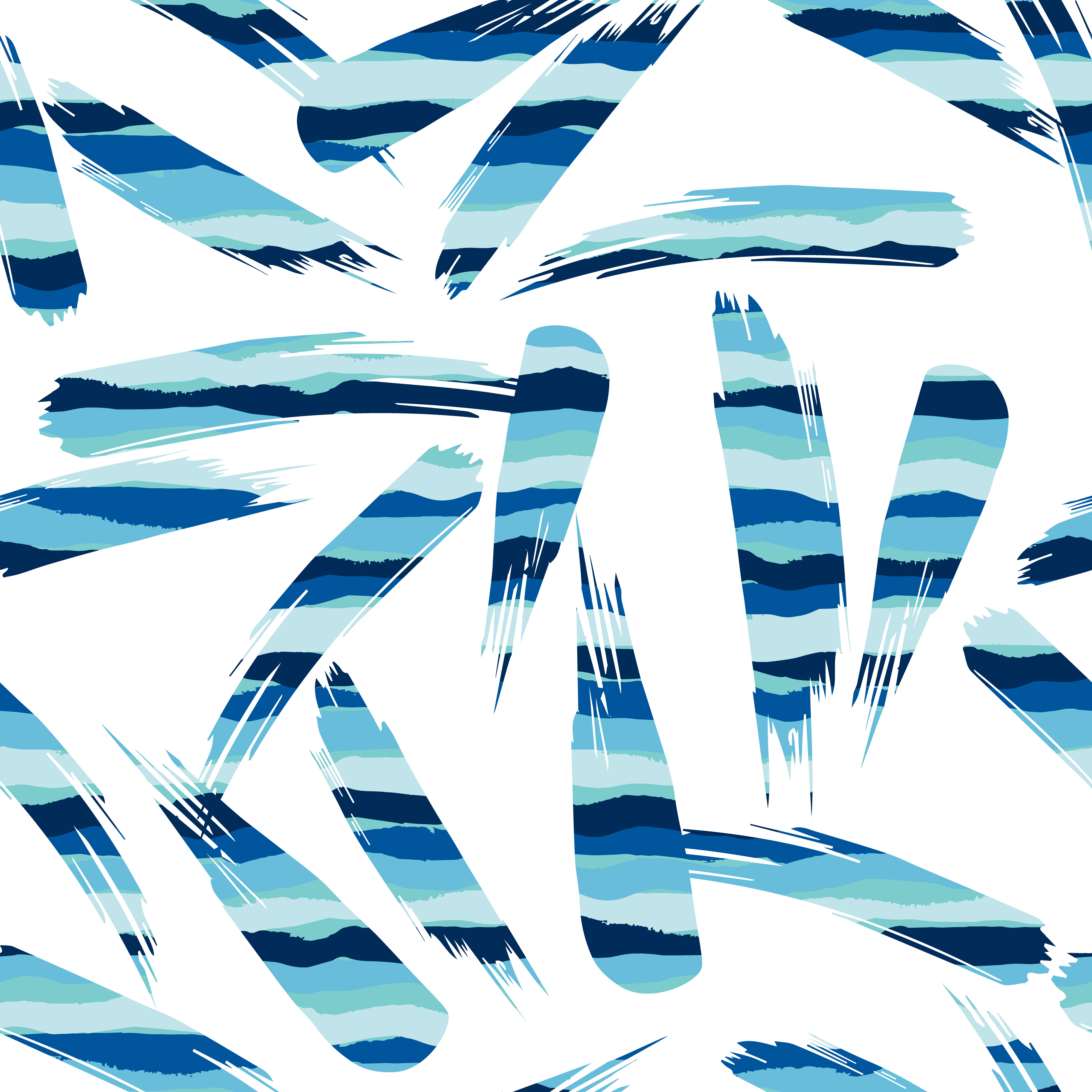 Vector Sea Seamless Pattern With Hand Drawn Textures Modern Abstract Design 599650 Vector Art