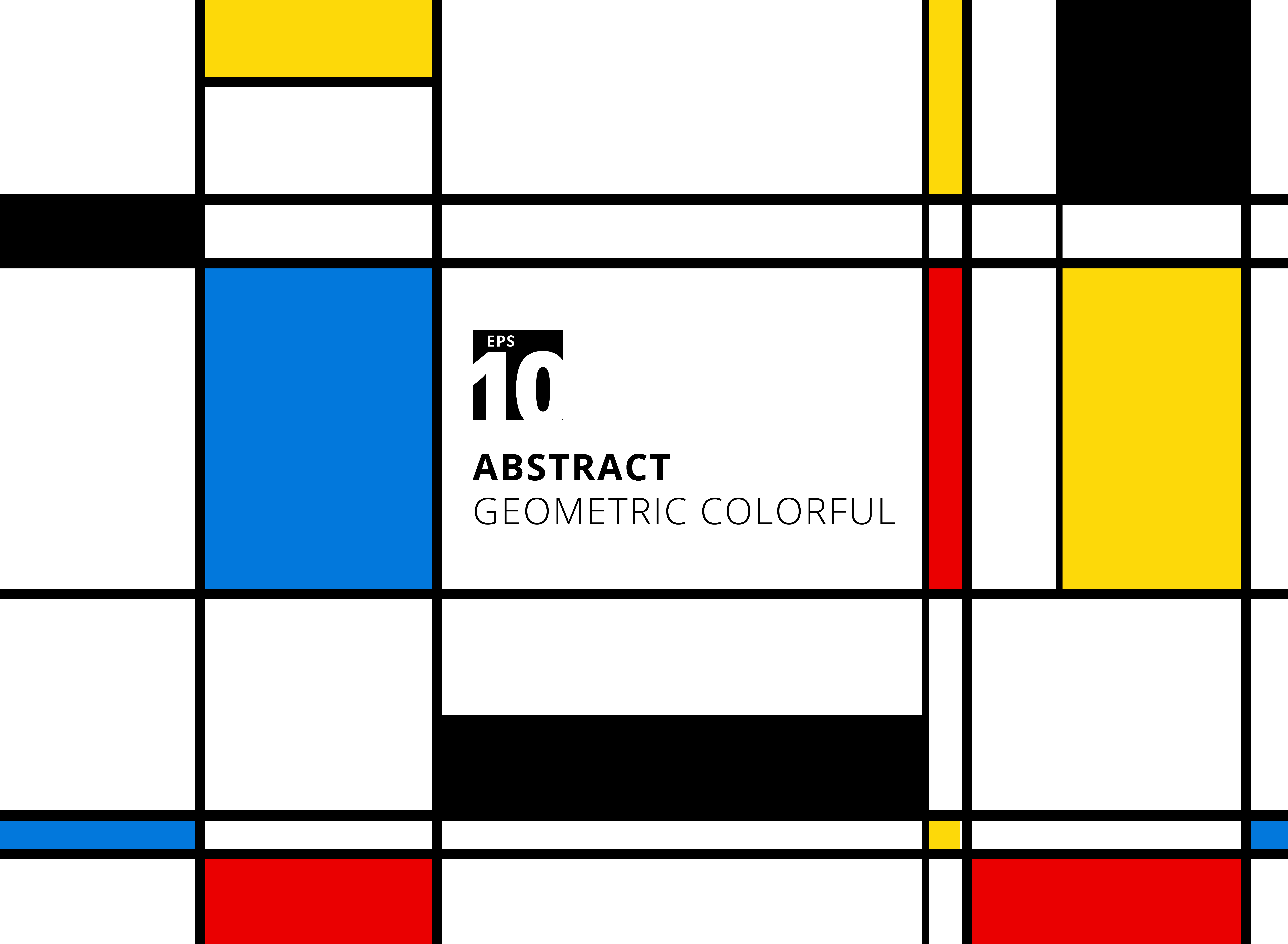 Abstract Geometric Colorful Pattern For Continuous Replicate With Lines On White Background