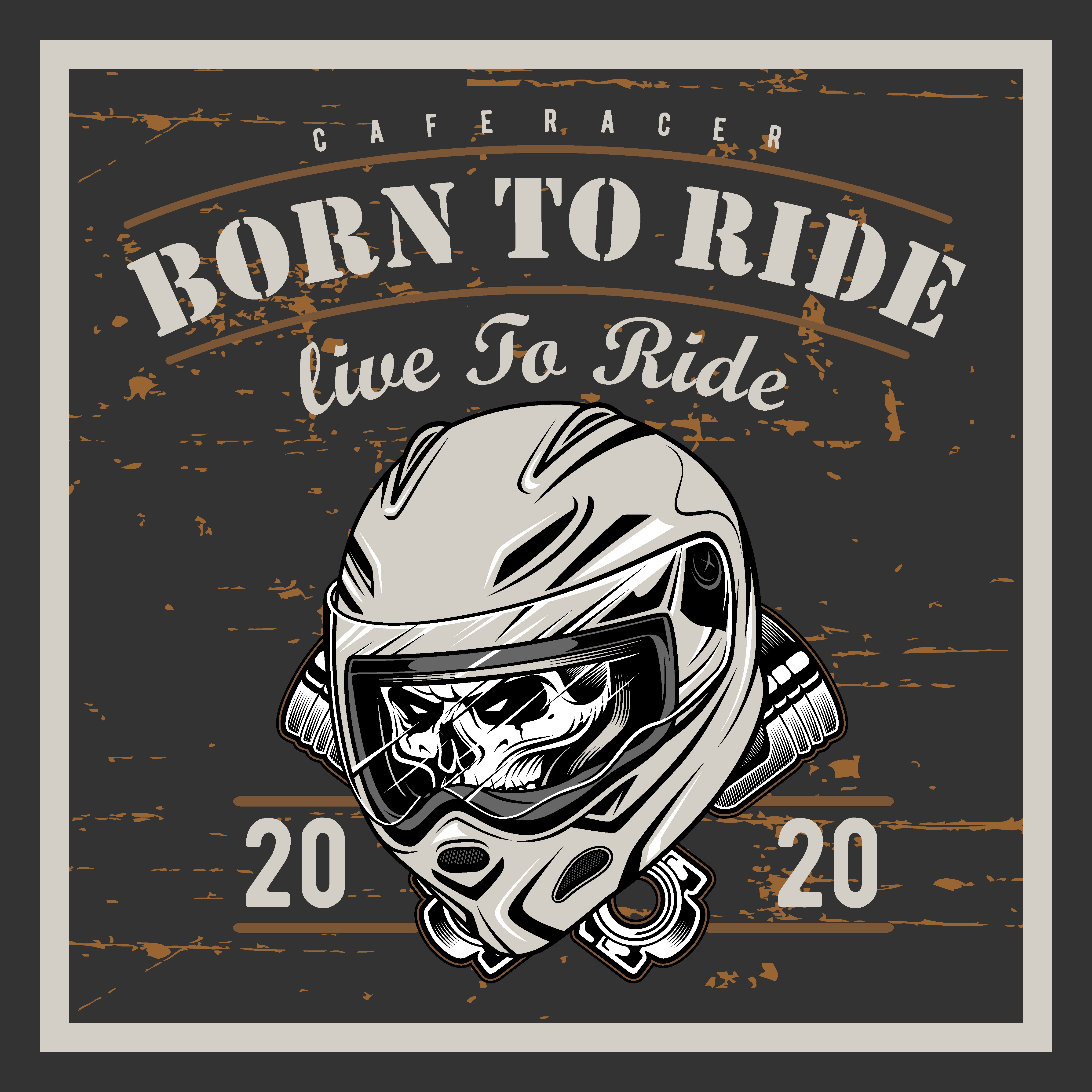 Vintage Motorcycle T Shirt Graphics Born To Ride Ride To Live Biker