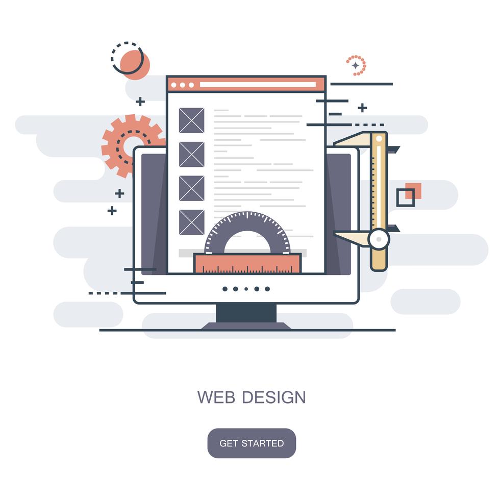 Web design concept. Flat vector illustration - Download Free Vectors ...