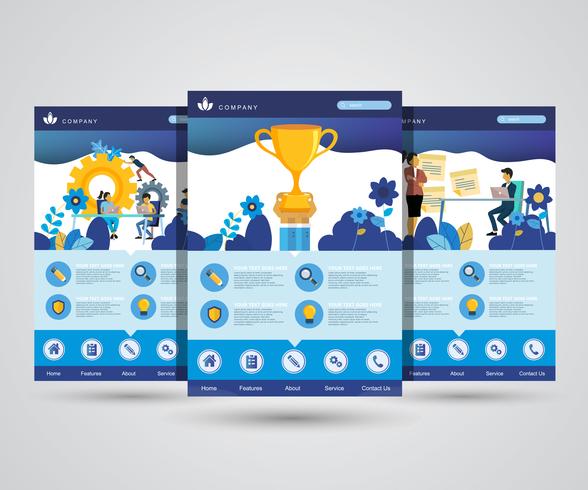 Web Page Design Template For Business Plan Analysis And Statistics