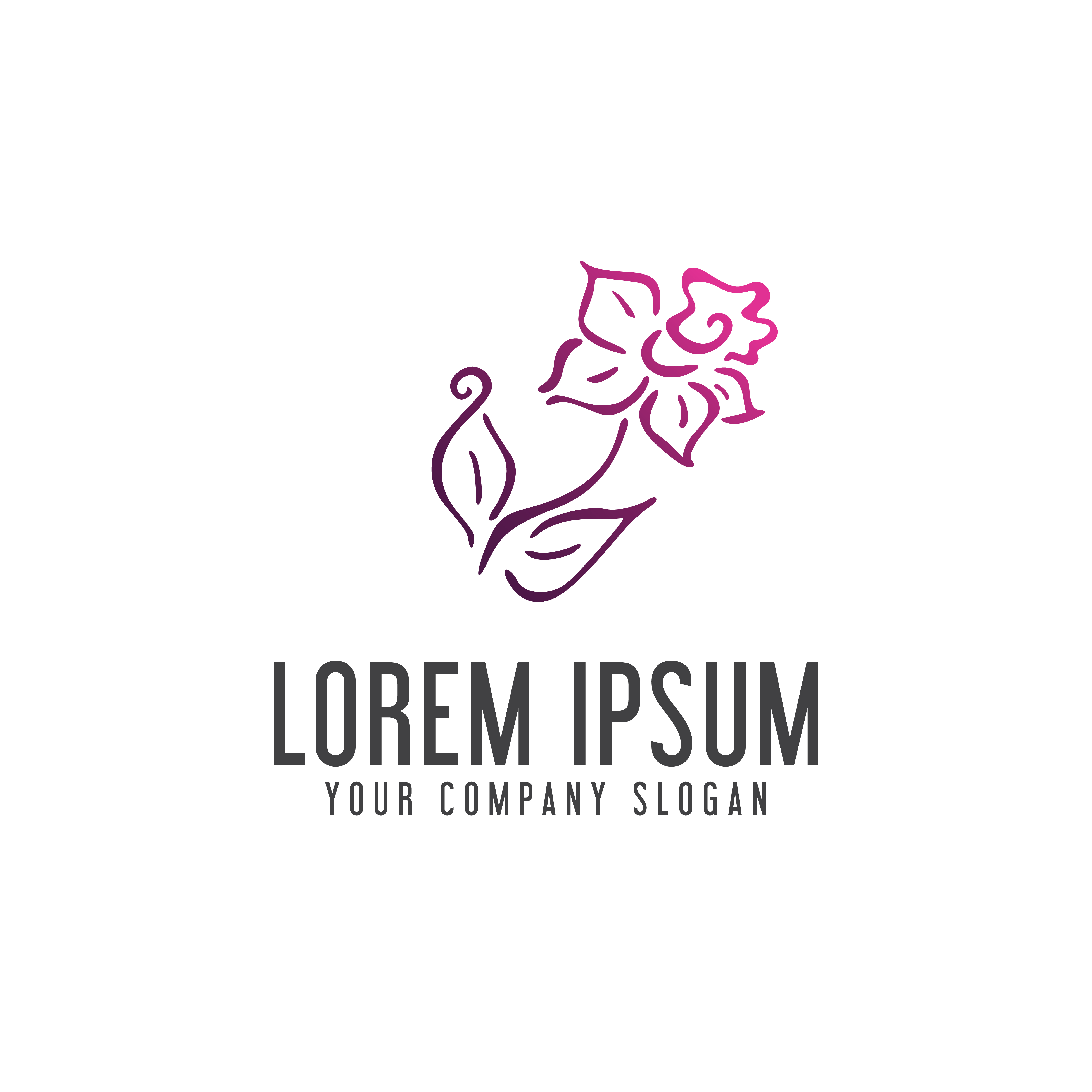 Flower Logo Design Concept Template 610614 Vector Art At Vecteezy