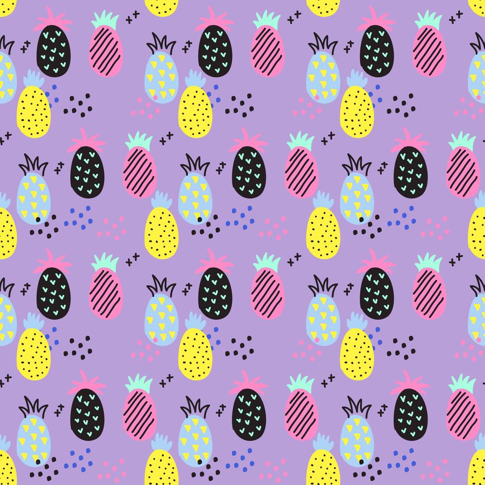 Pineapple Vector Pattern 614841 Vector Art at Vecteezy