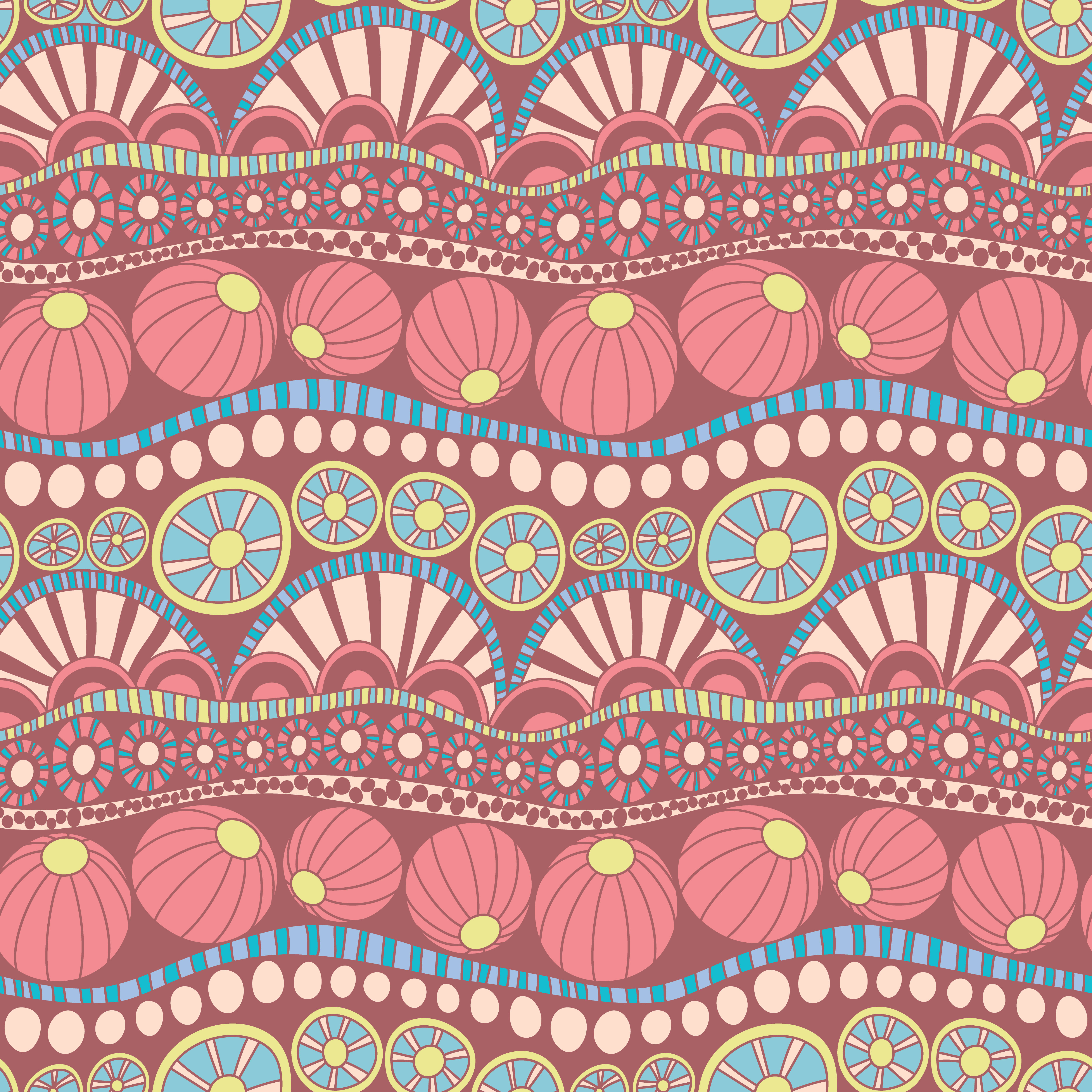 Abstract Colorful Doodle Pattern Hand Drawn Doodle Seamless Pattern