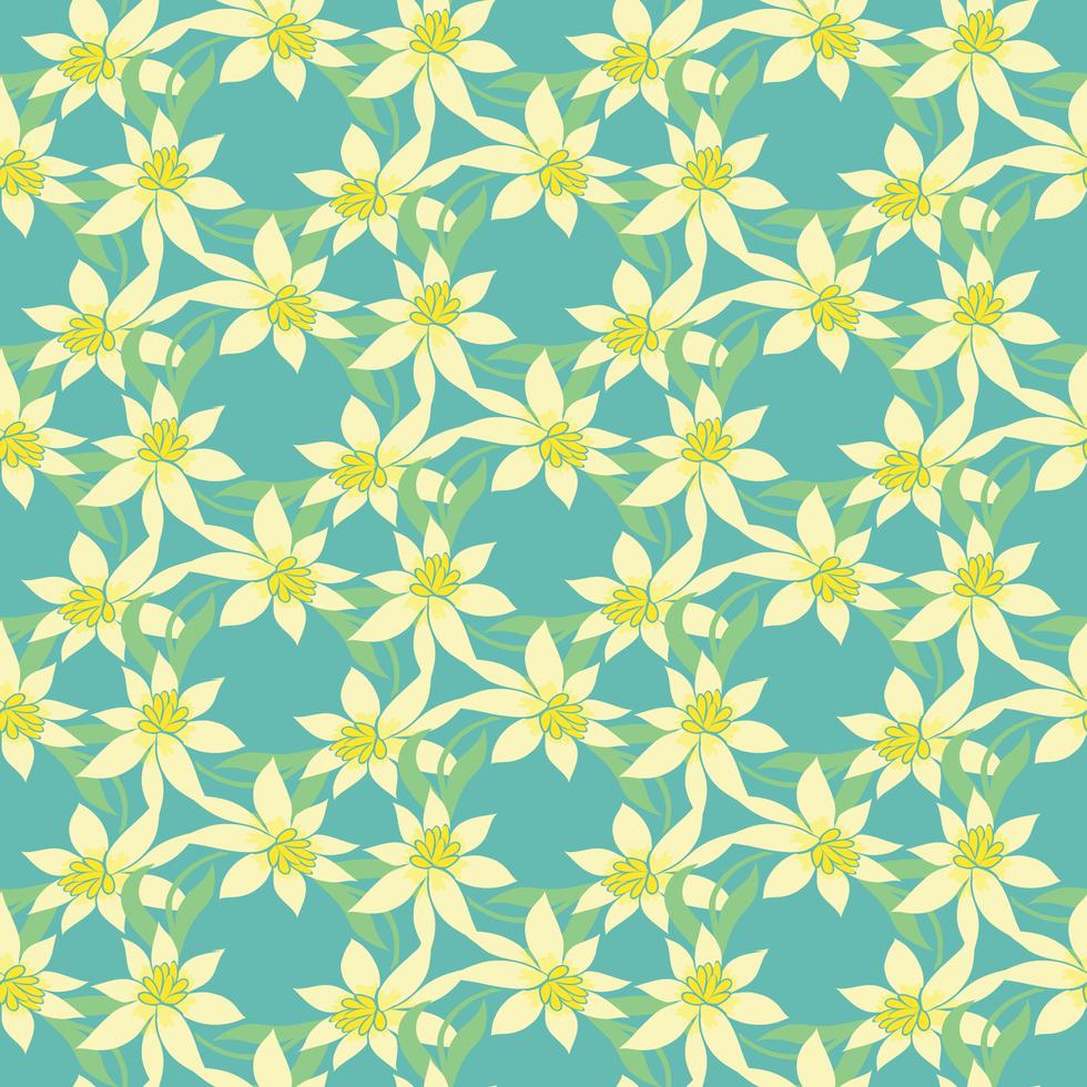 Seamless Colorful Vector Pattern With Spring Flowersfloral Patten