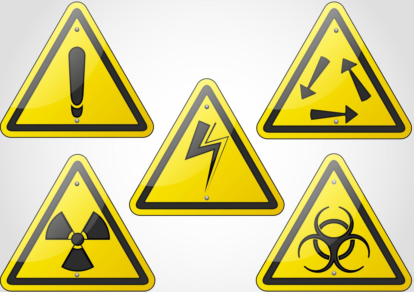 Warning Sign Set 619904 Vector Art at Vecteezy