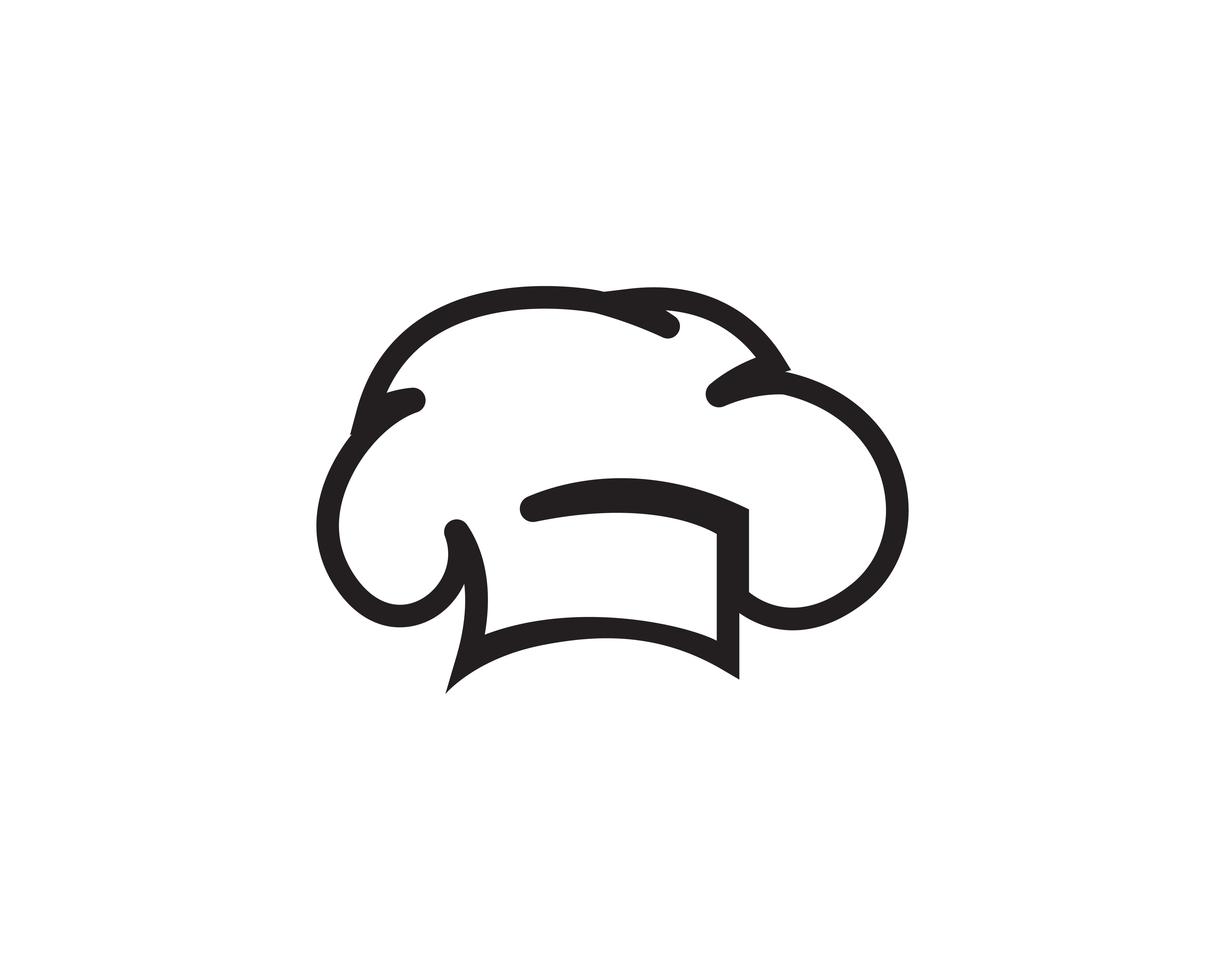 Chef hat logo and symbols black color vector icon 620288 Vector Art at ...