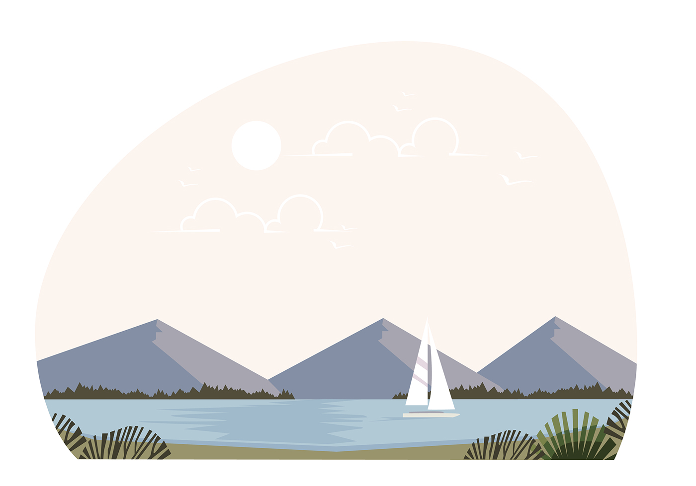Vector Landscape illustration 621217 Vector Art at Vecteezy