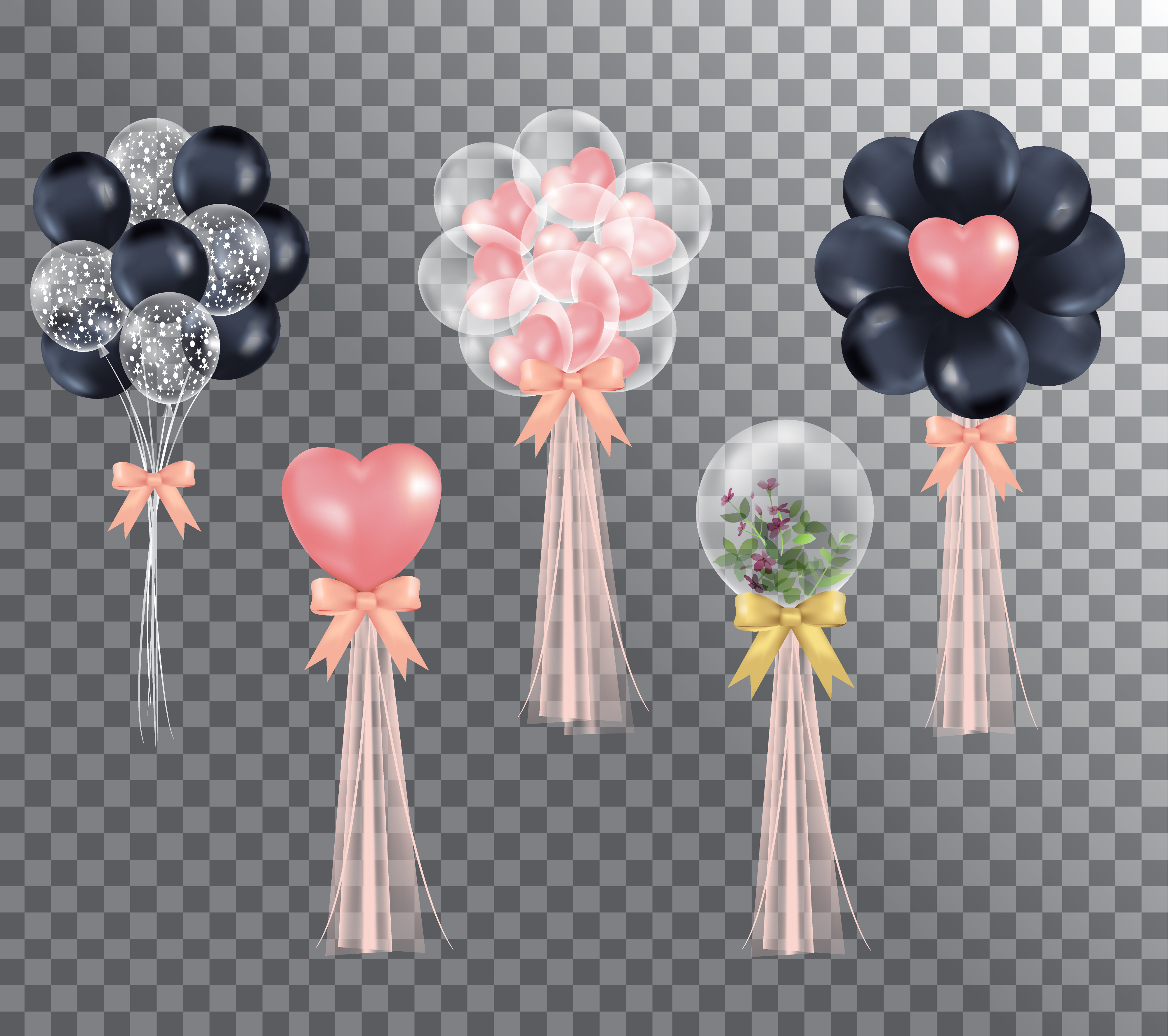 cartoon hand drawn pink and black balloon 621899 Vector Art at Vecteezy