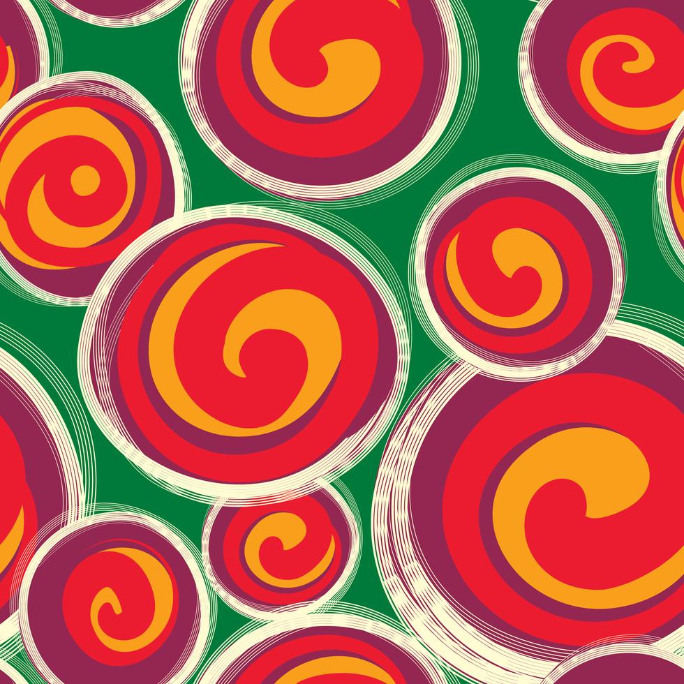 Abstract pattern with round shape forms in retro style. Seamless 625477 ...
