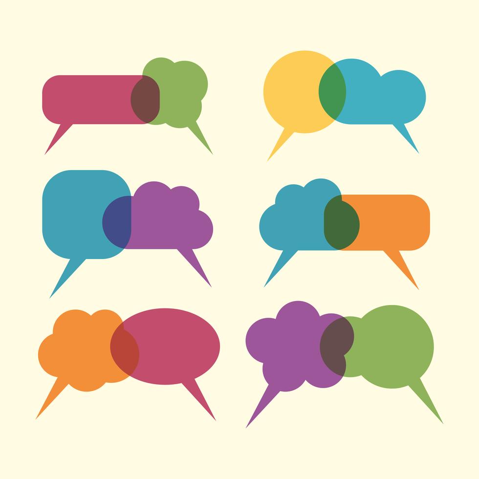 Vector set of colorful speech bubbles 625818 Vector Art at Vecteezy