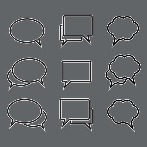 Vector set of speech bubble linear icons 626151 Vector Art at Vecteezy