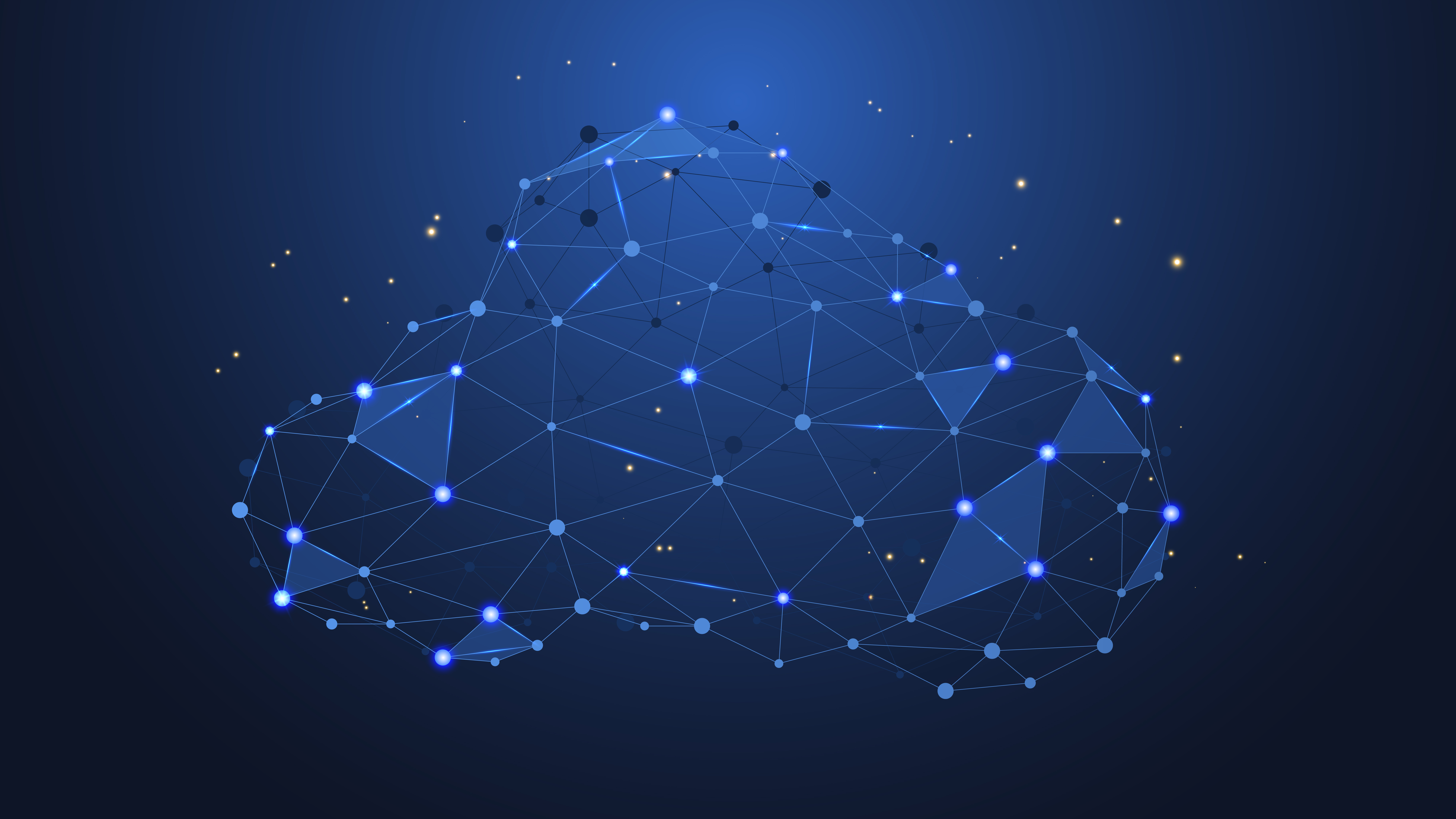 Abstract Connecting Dots And Lines With Cloud Computing Futuristic