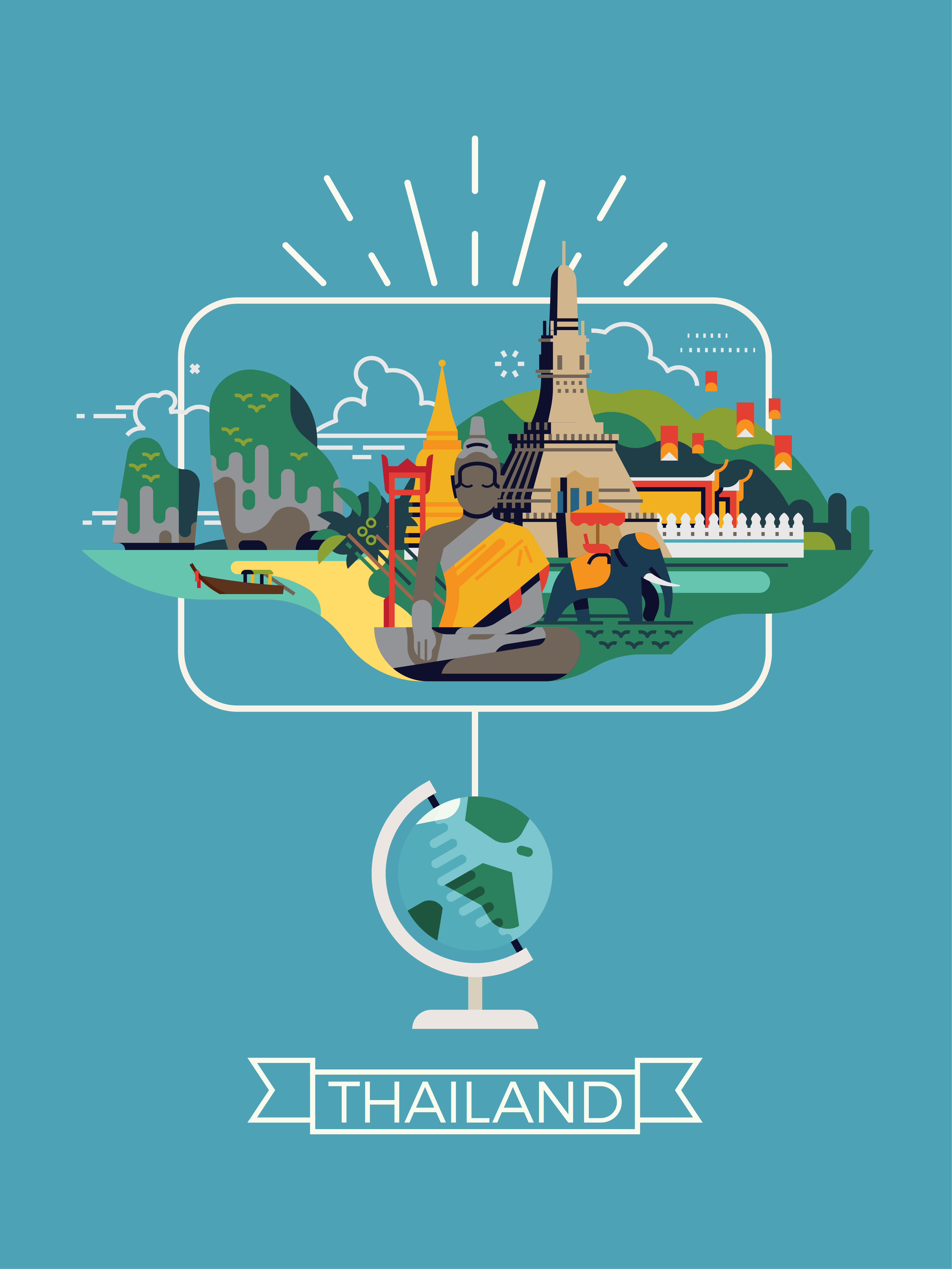 Thailand travel destination poster template 628273 Vector Art at Vecteezy Thailand travel destination poster template 628273 Vector Art at Vecteezy