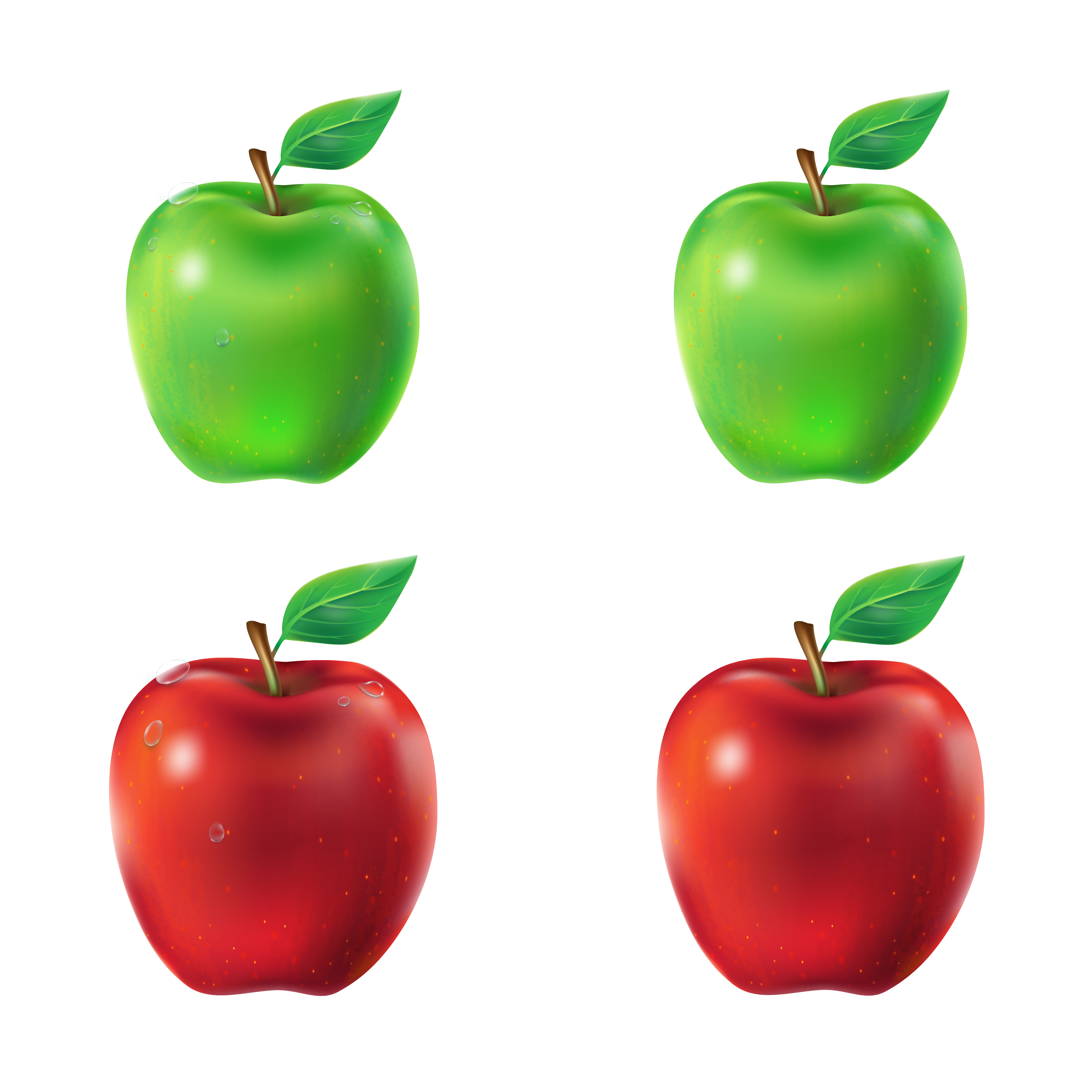 Set of vector illustration green and red apples - Download Free Vectors ... Set of vector illustration green and red apples - Download Free Vectors ...