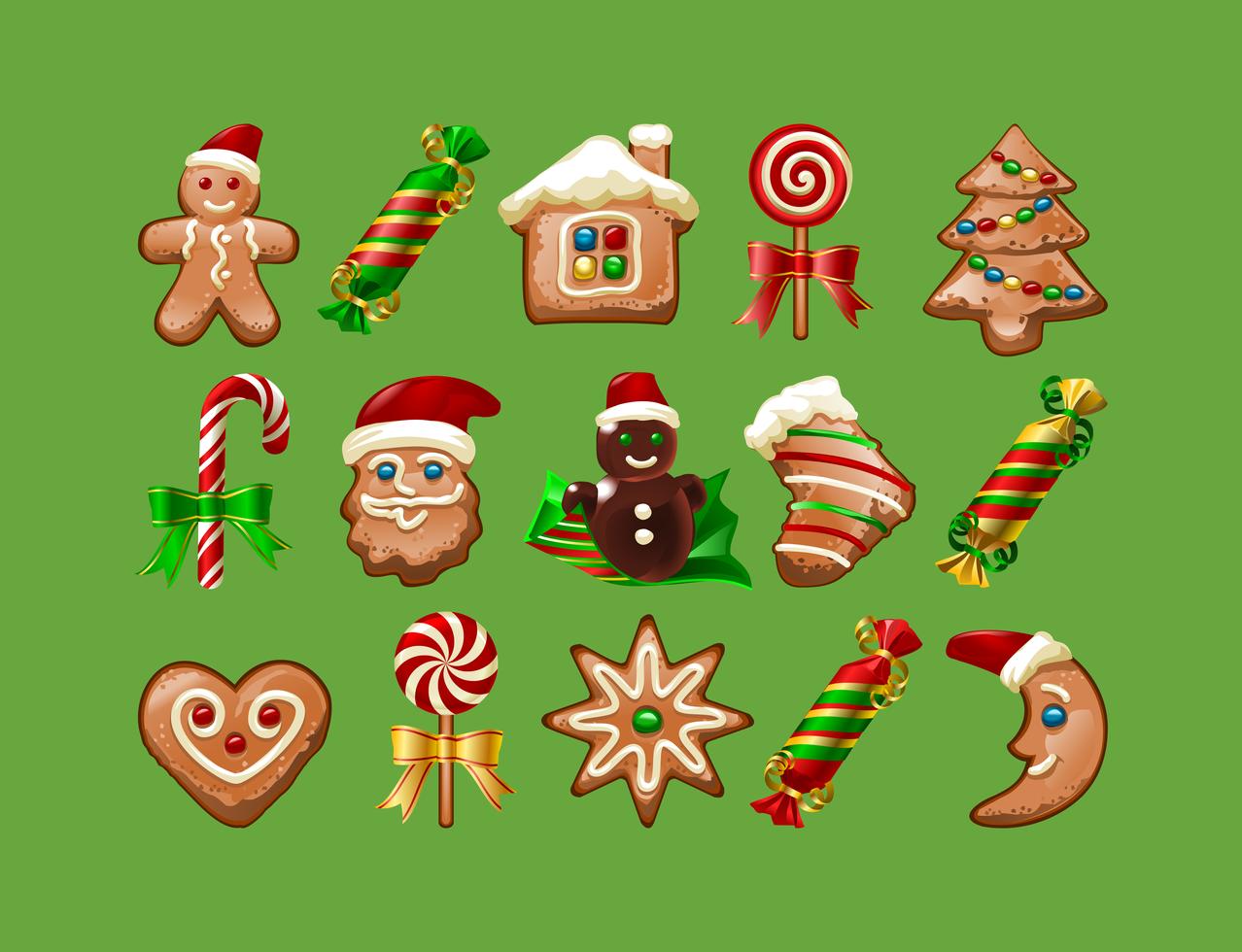Vector Illustration Of Christmas Sweets Download Free Vectors Clipart Graphics And Vector Art
