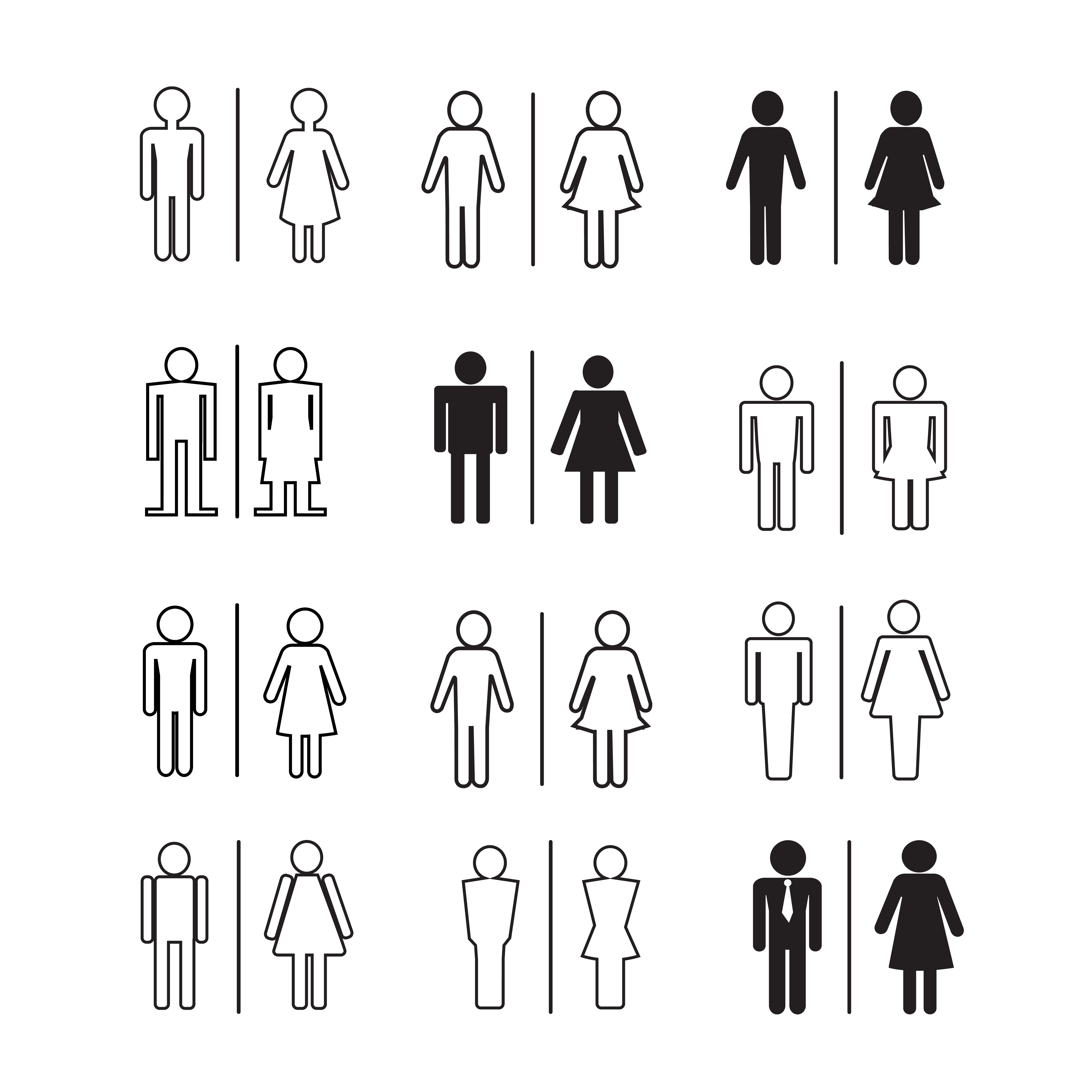 Iconos De Siluetas De Personas Iconos De Siluetas De Personas