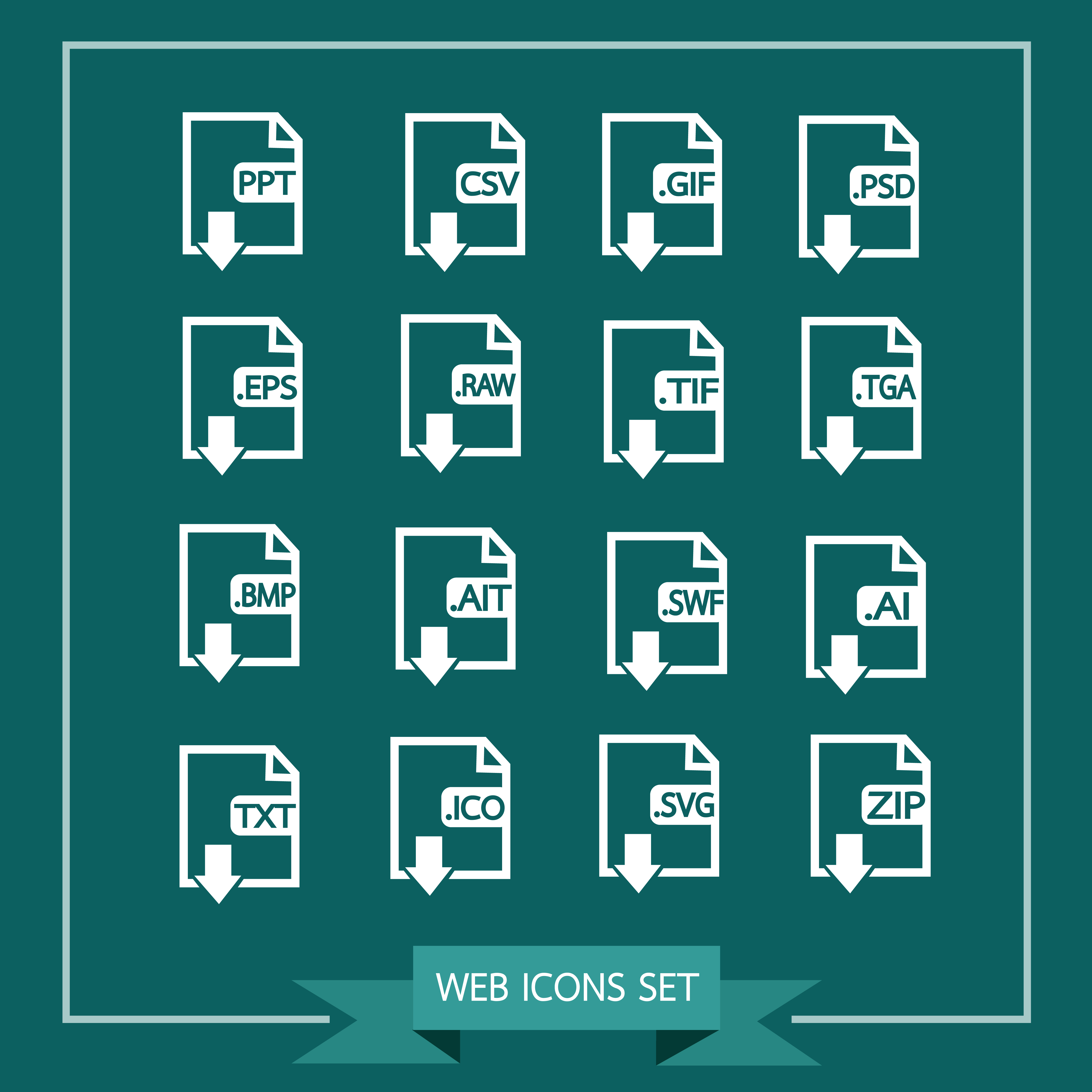 Files Format Icon Set 630893 Vector Art at Vecteezy