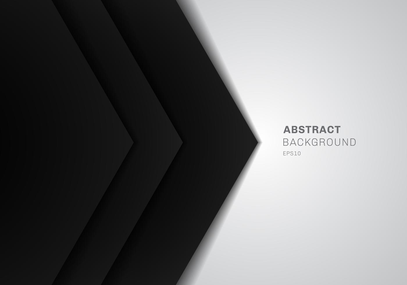 Abstract Template 3d Black Triangle With Overlap Paper Layer Gradient Color On White Background