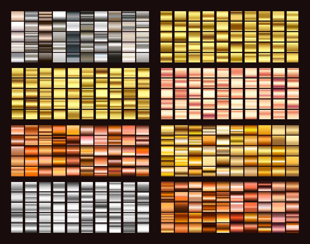 Big collection colorful gradients. Metallic gradients consisting ... Big collection colorful gradients. Metallic gradients consisting ...