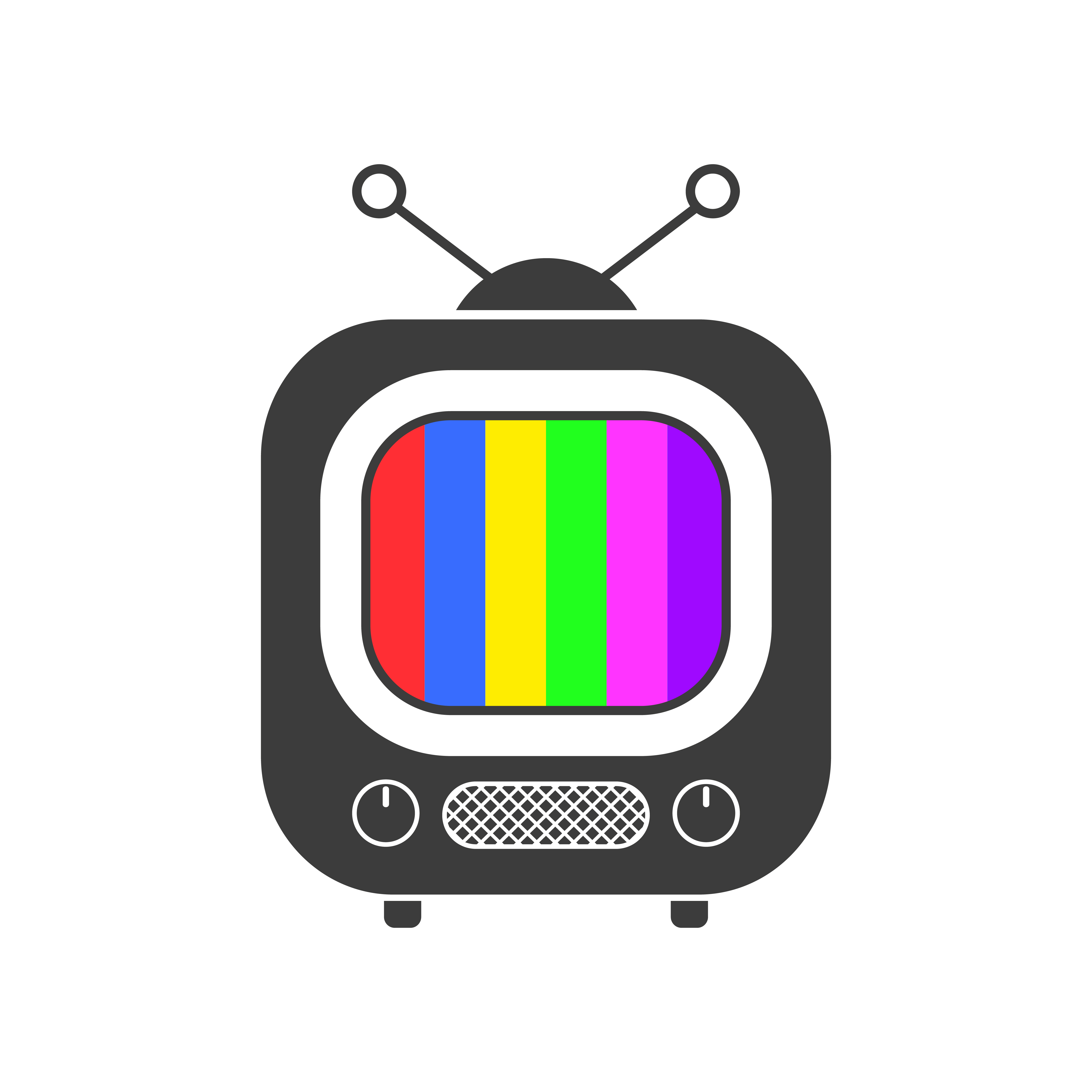 Icône de la télévision, symbole, conception, vecteur prêt pour votre ...